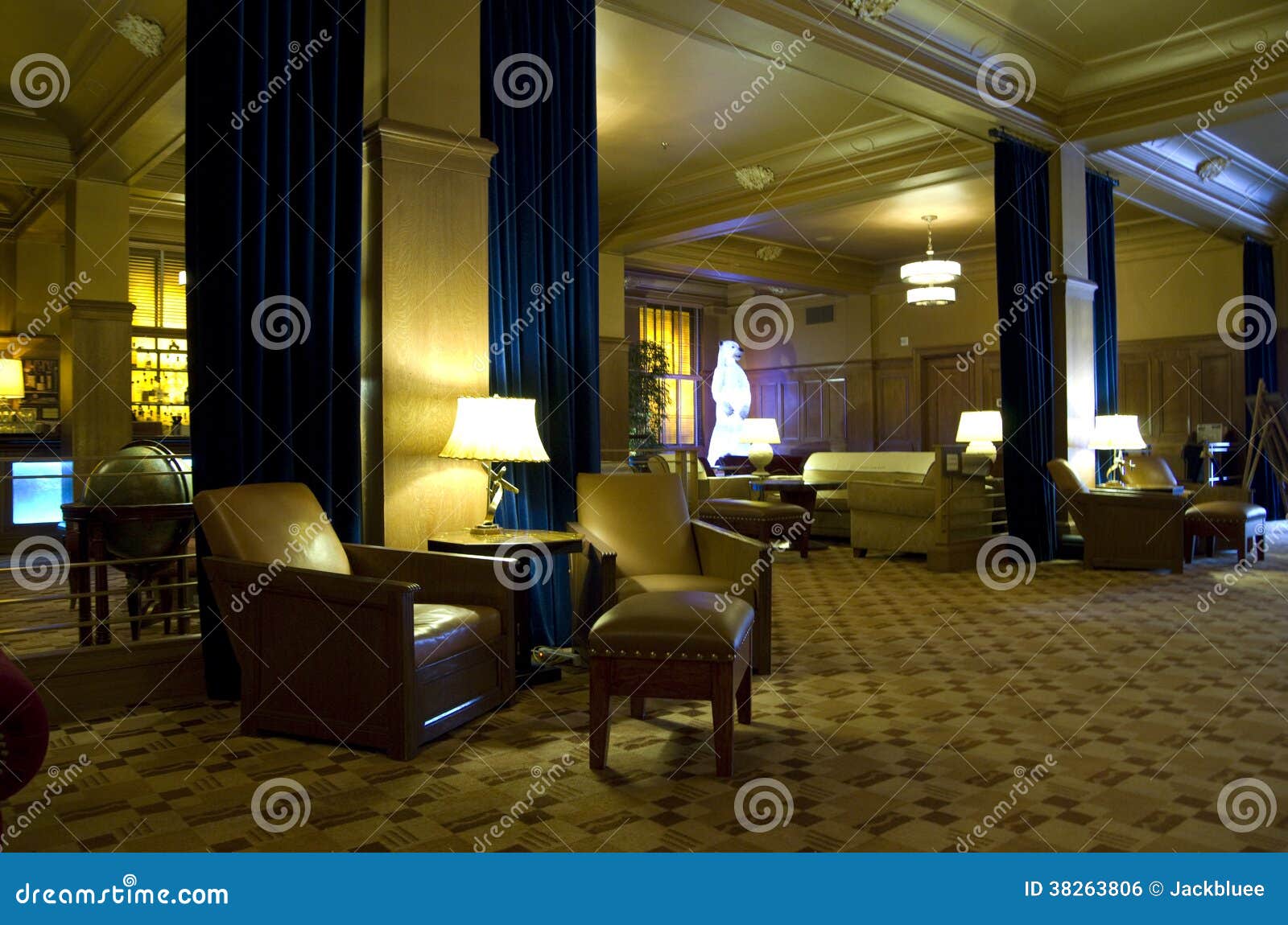 Vintage hotel lobby stock photo. Image of designs, classic - 38263806