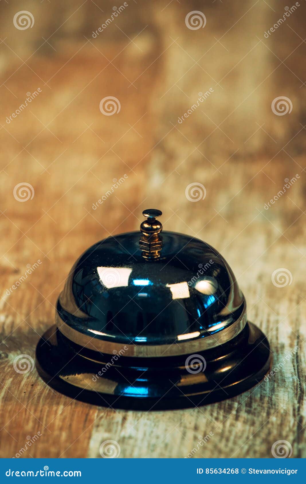 Vintage Hotel Reception Bell Stock Photo - Image of rustic, service ...