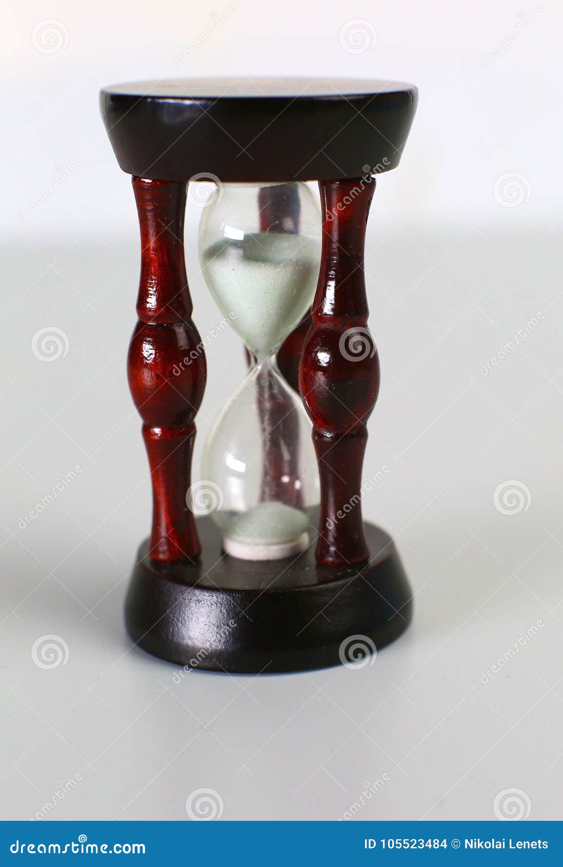 Vintage Hourglass on Dark Background with Long Shadow Stock Photo ...