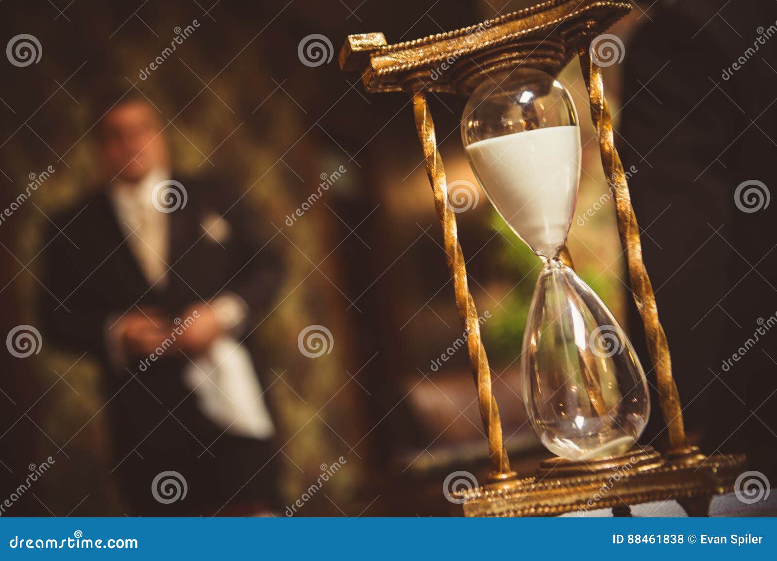 Vintage Hourglass - Man in Tuxedo Stock Photo - Image of vintage, hour ...