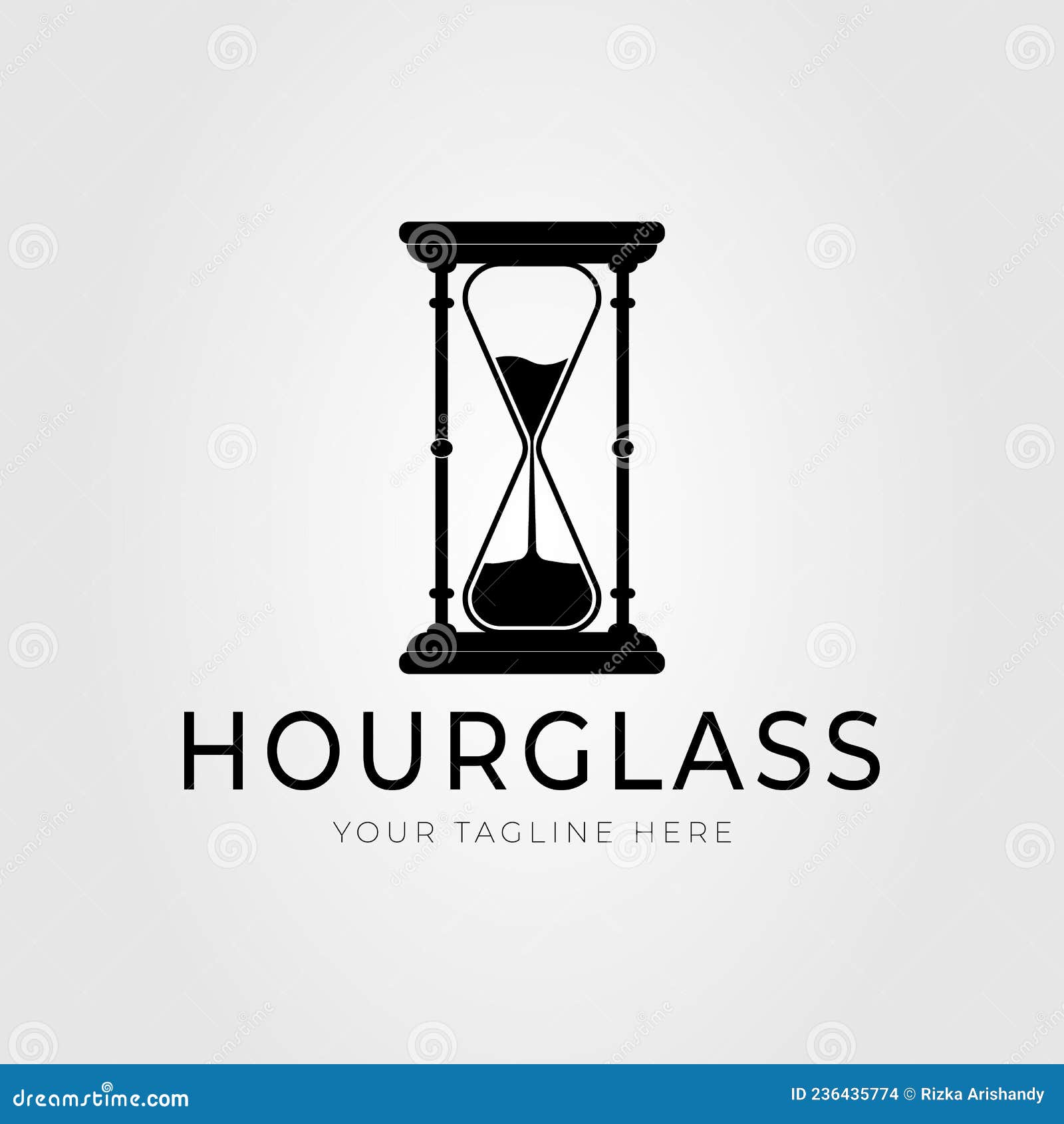 Vintage Hourglass or Sand Timer Logo Vector Illustration Design Stock ...
