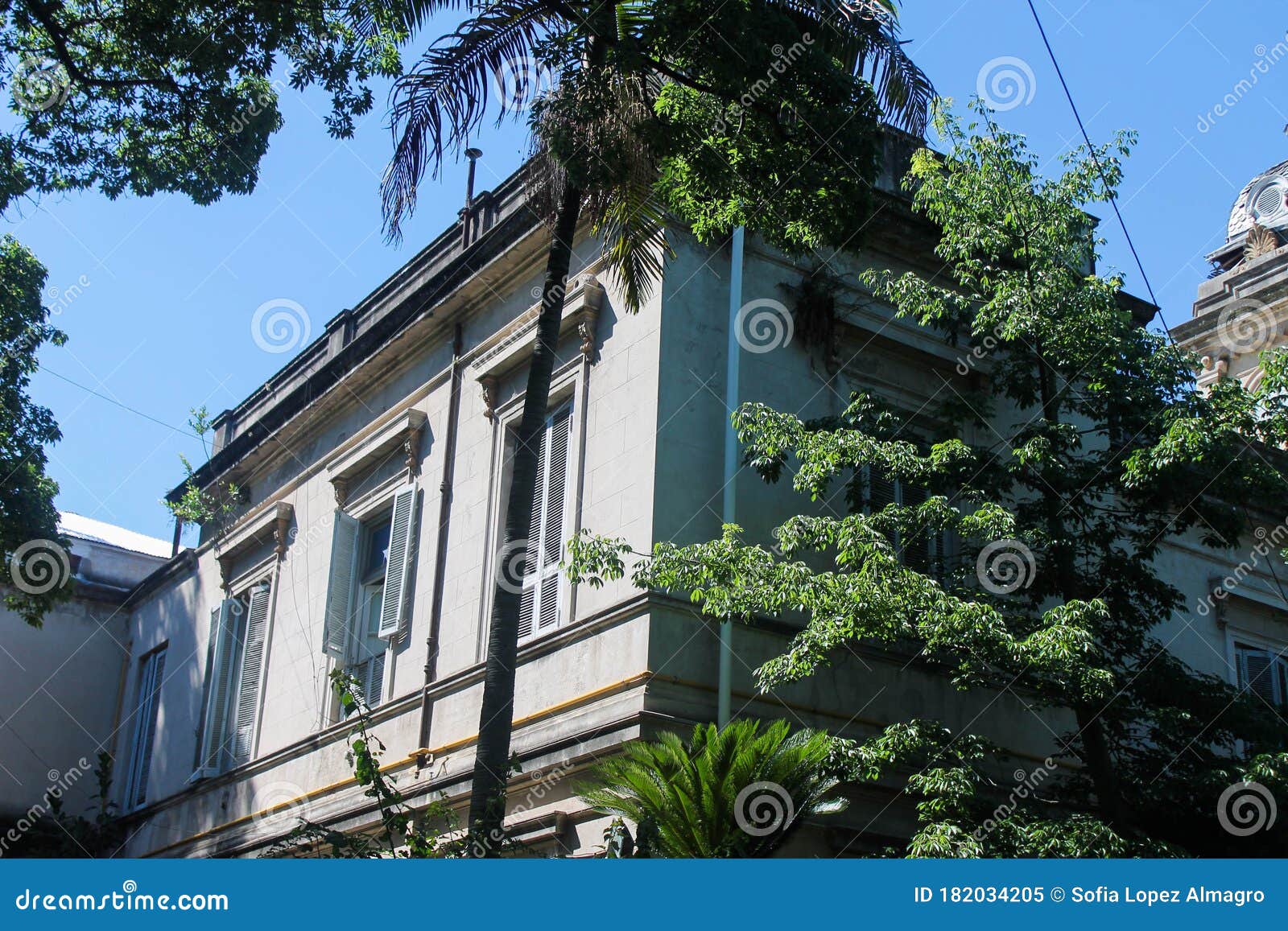 Vintage Building Architecture Windows Facade Sign Stock Image - Image ...
