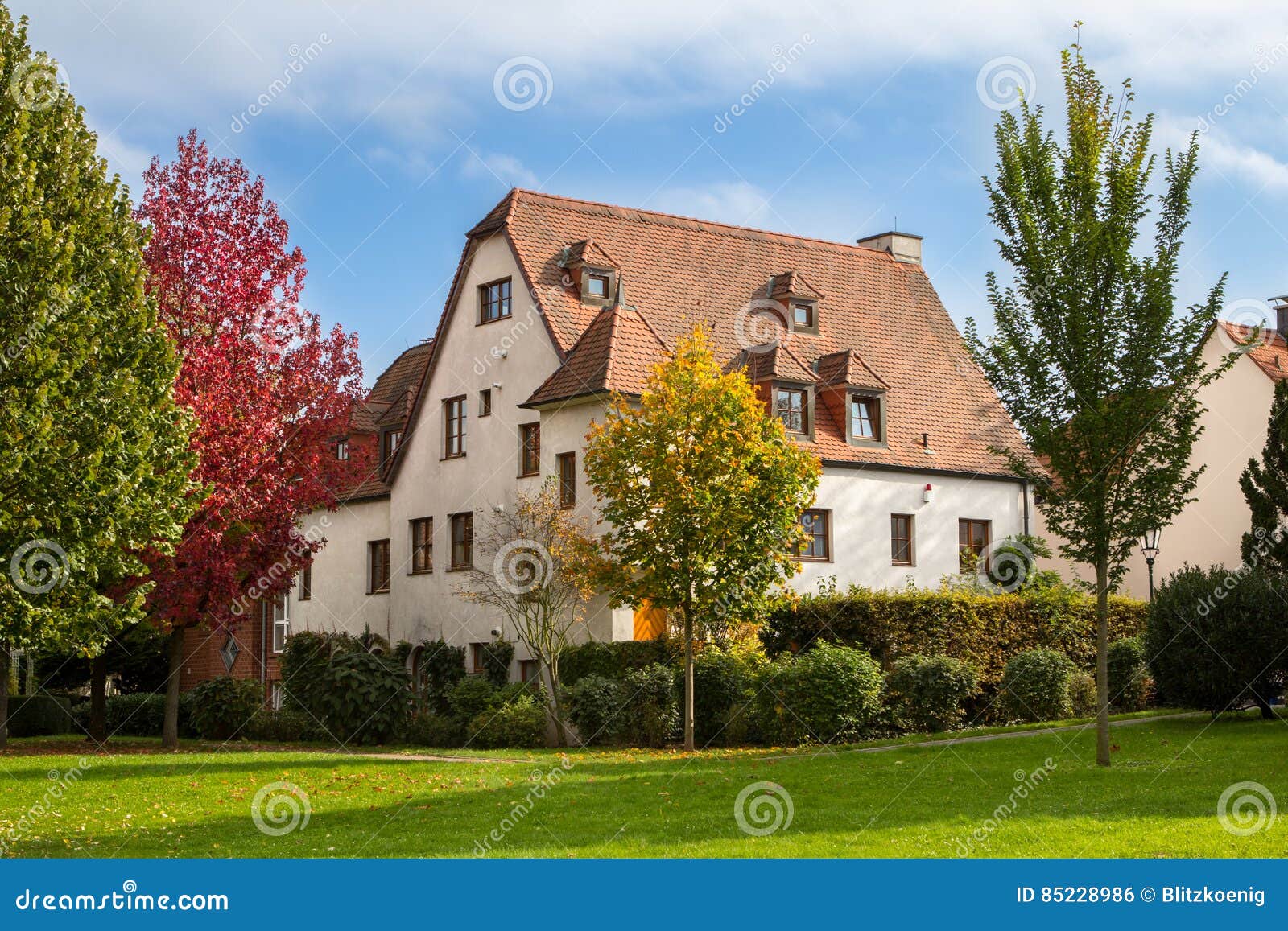 Vintage House of Germany Style Stock Photo - Image of house, grass ...