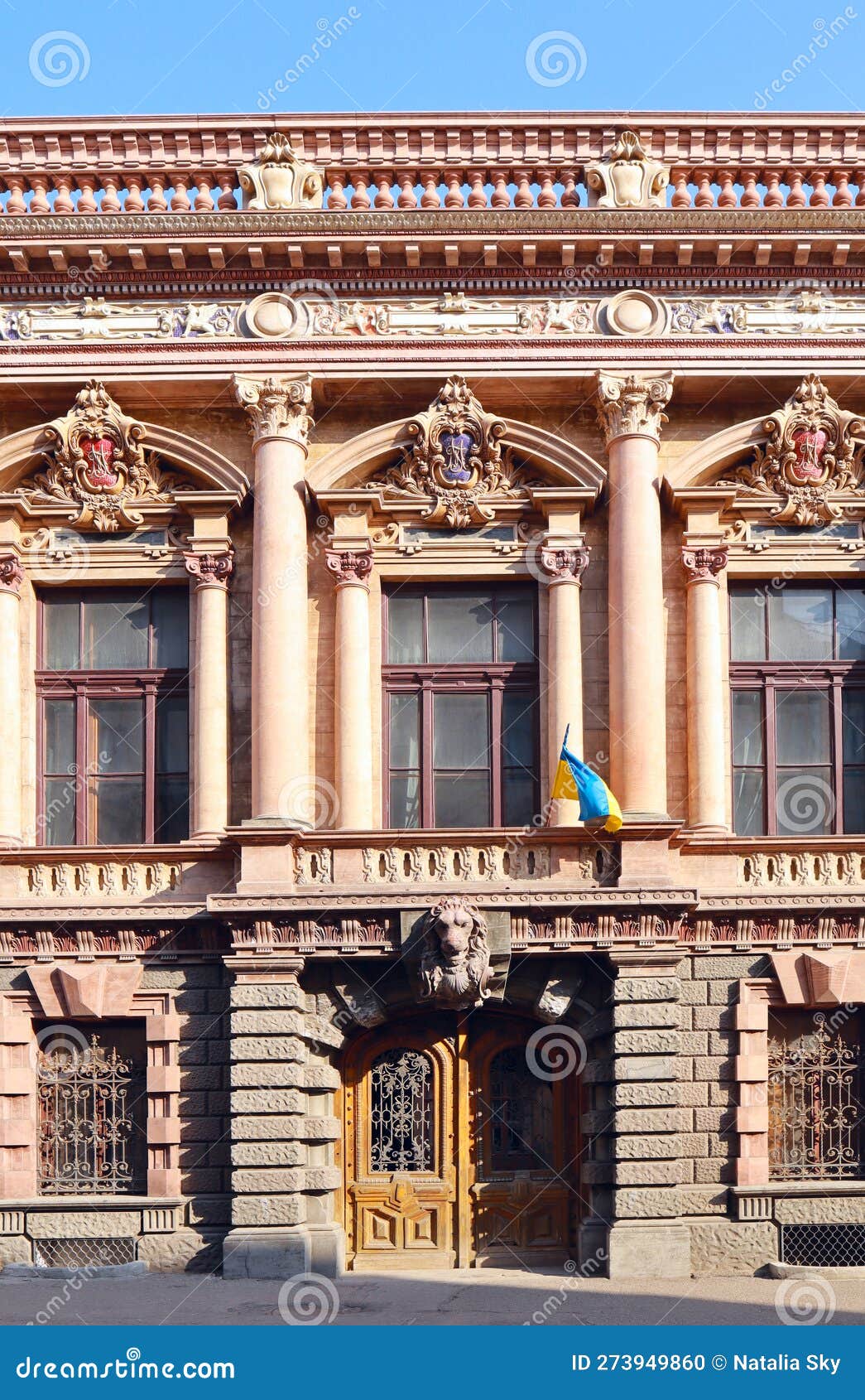 Vintage House of Scientists in Odessa, Ukraine Stock Photo - Image of ...