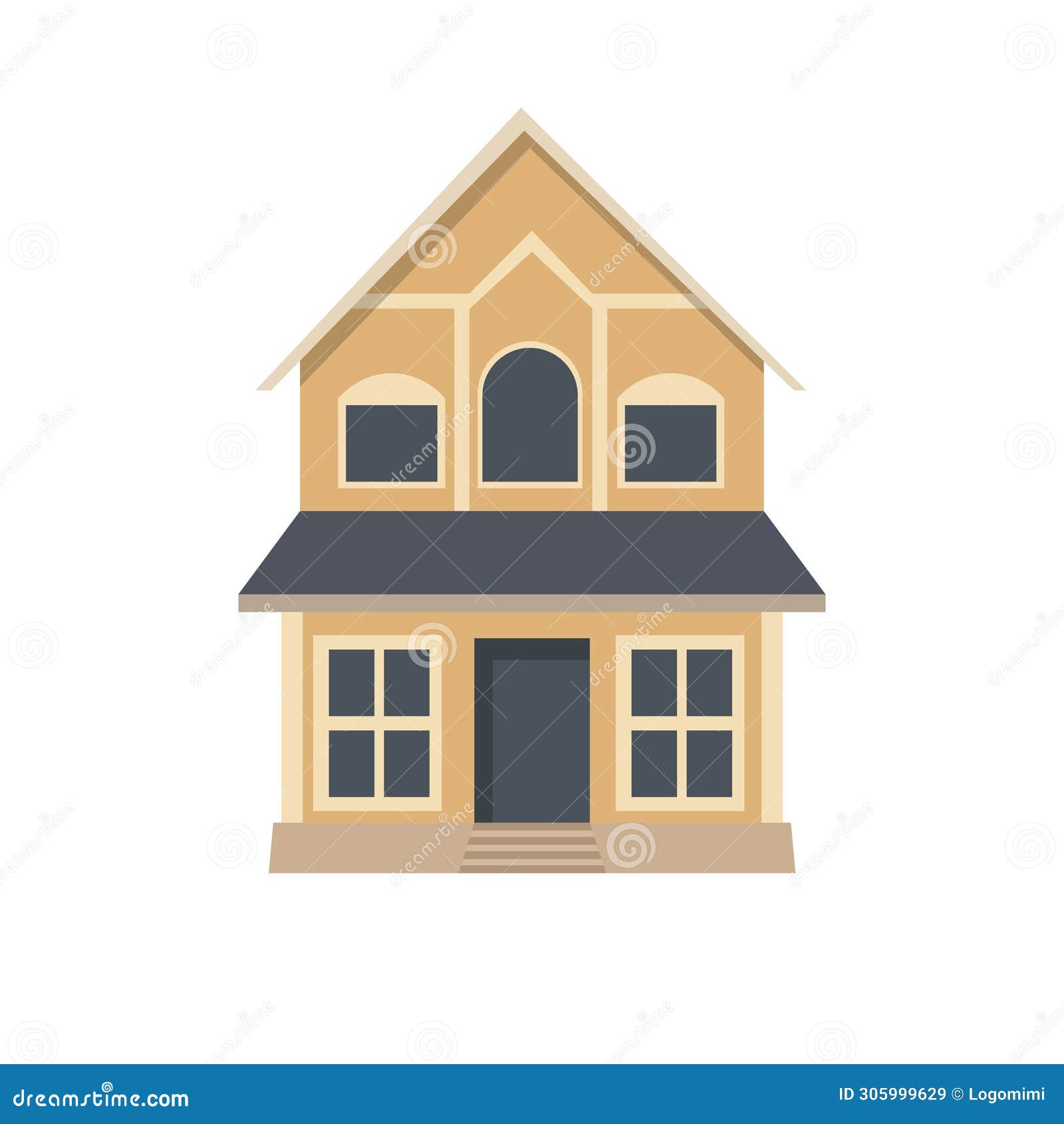 Vintage House Vector Image, Home Flat Icon Stock Illustration ...