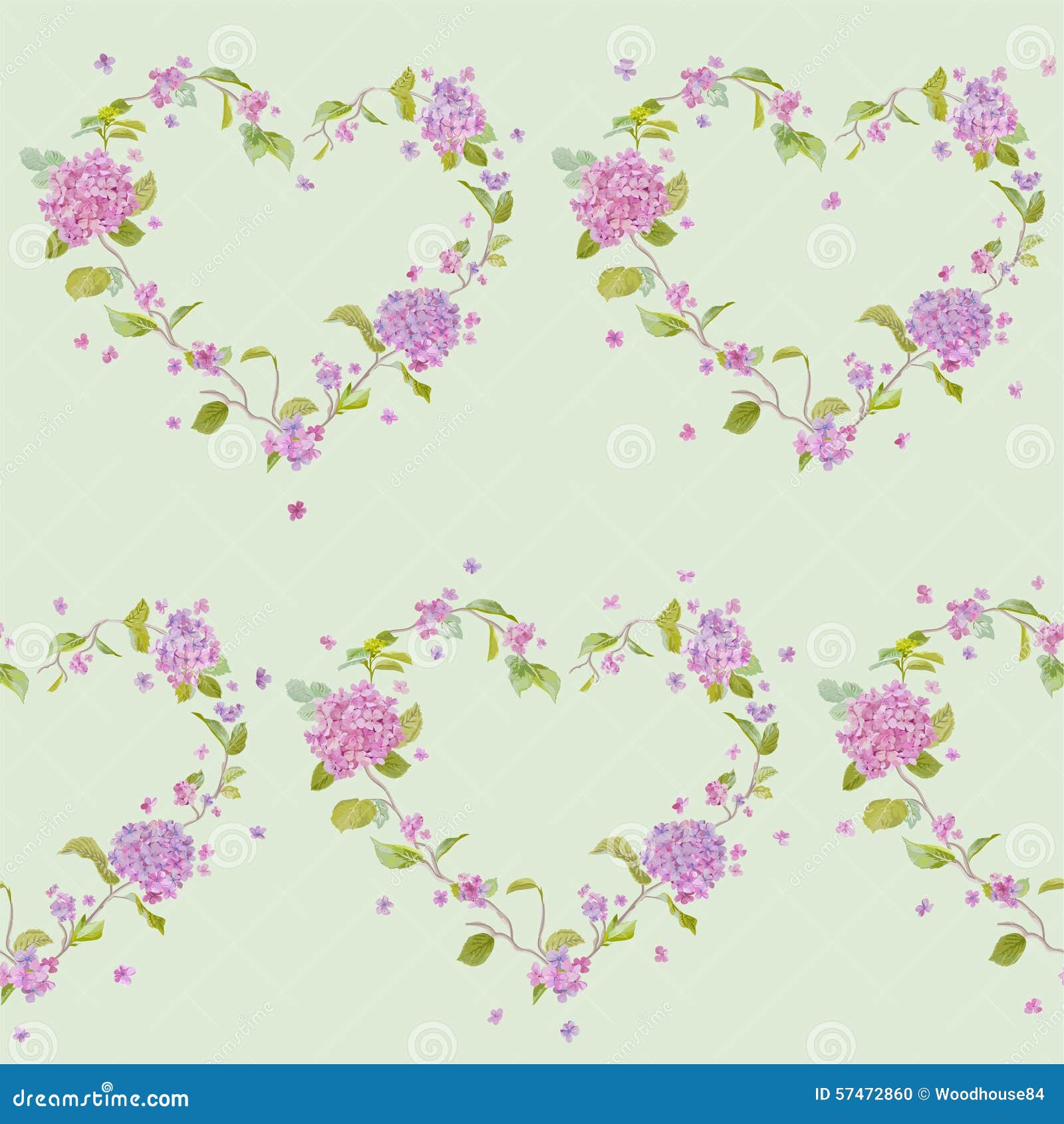 Vintage Hydrangea Background Vector Illustration | CartoonDealer.com ...