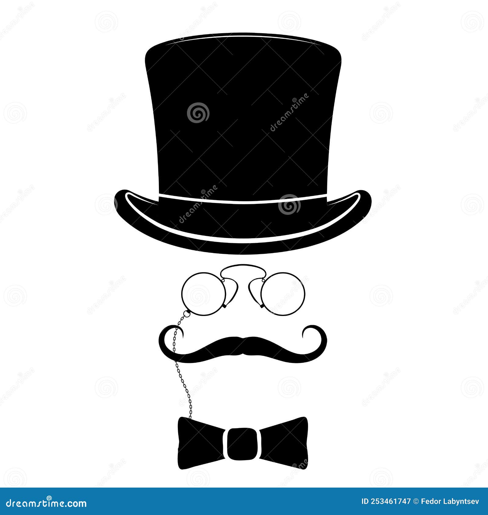 Vintage Icon Gentleman Vector Illustration Stock Vector - Illustration ...