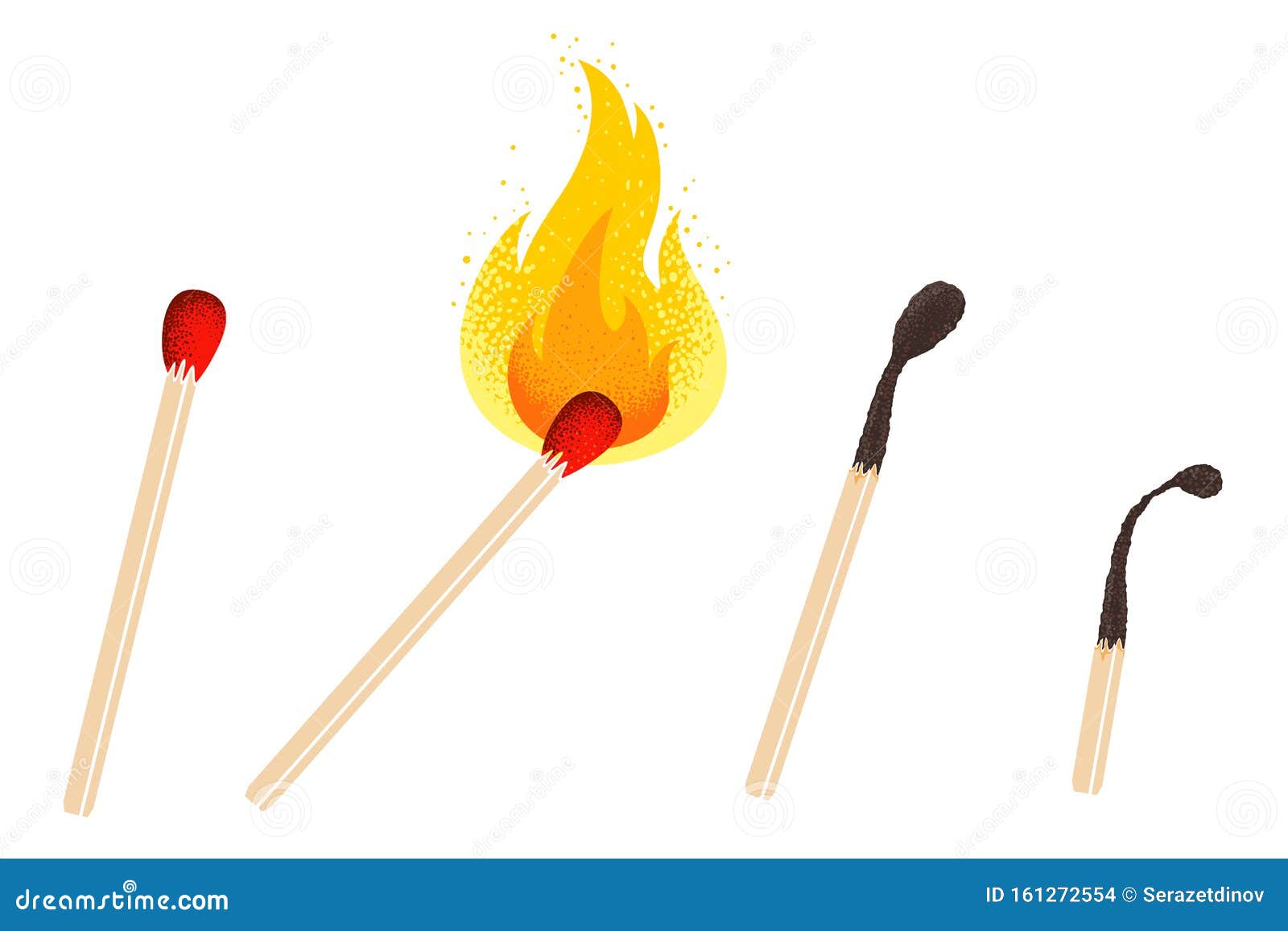 Vintage Icon of Match with Flame Stock Vector - Illustration of icon ...