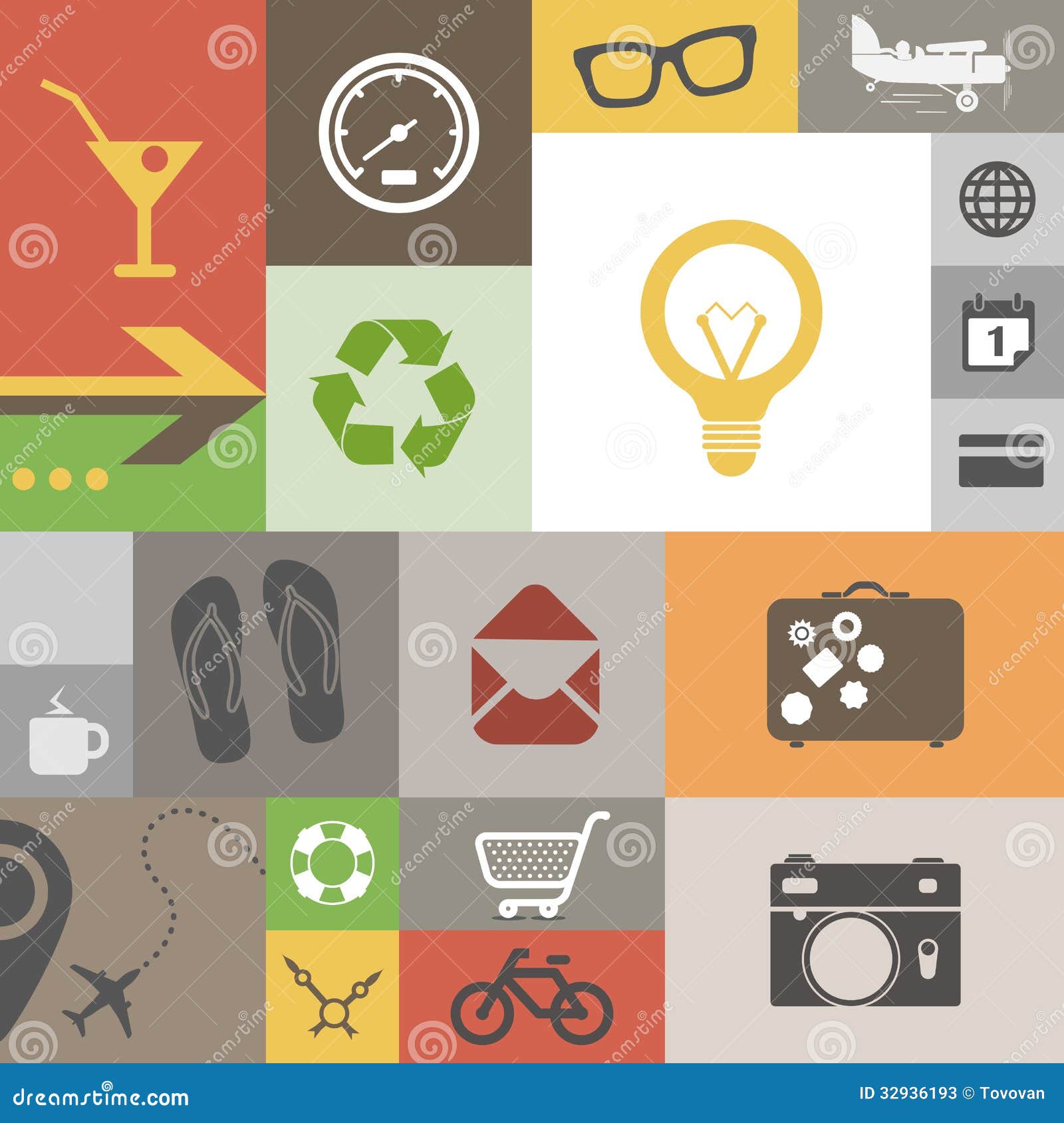 Vintage icons stock vector. Illustration of badge, shopping - 32936193