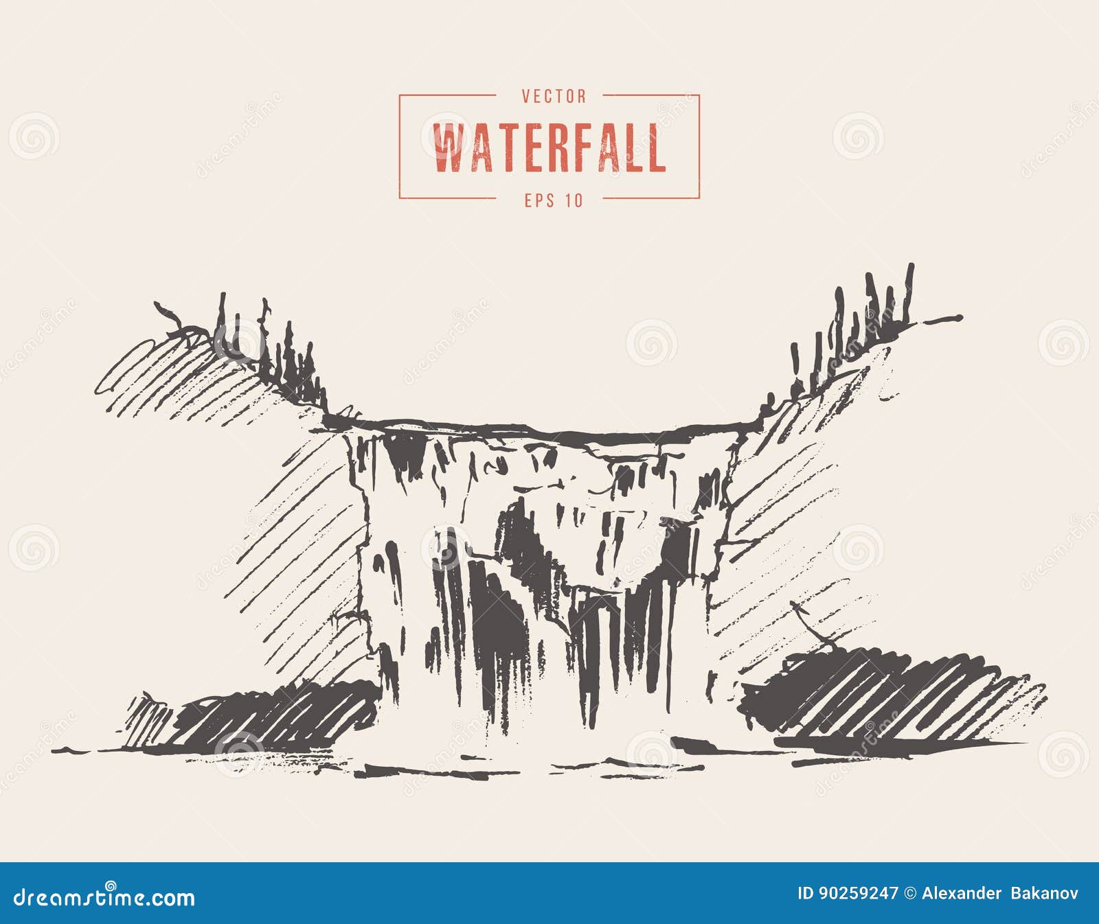 Beautiful Waterfall Stock Illustrations – 1,685 Beautiful Waterfall ...