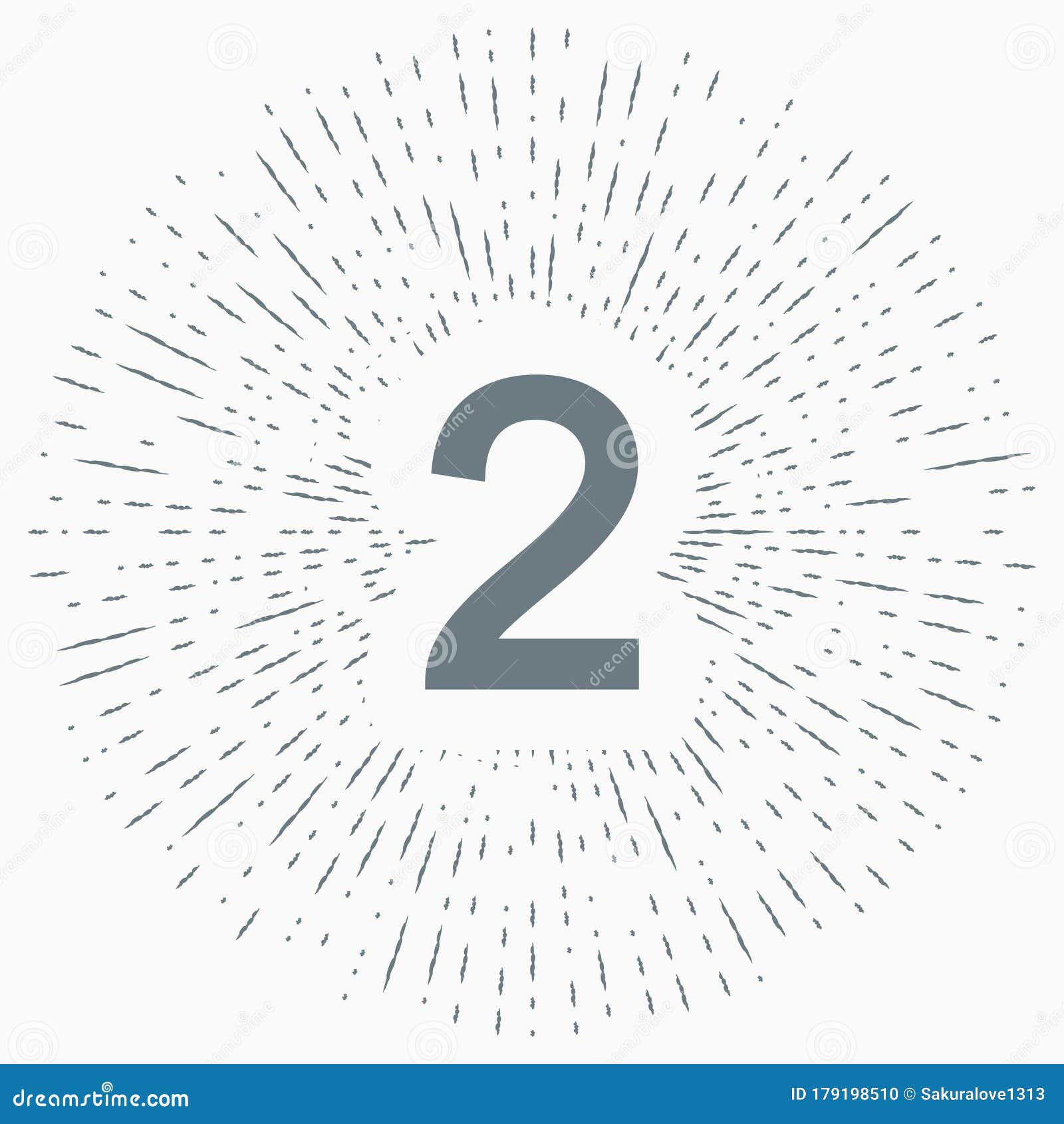 Vintage Illustration with Sun Rays. Number One Icon. for Website ...