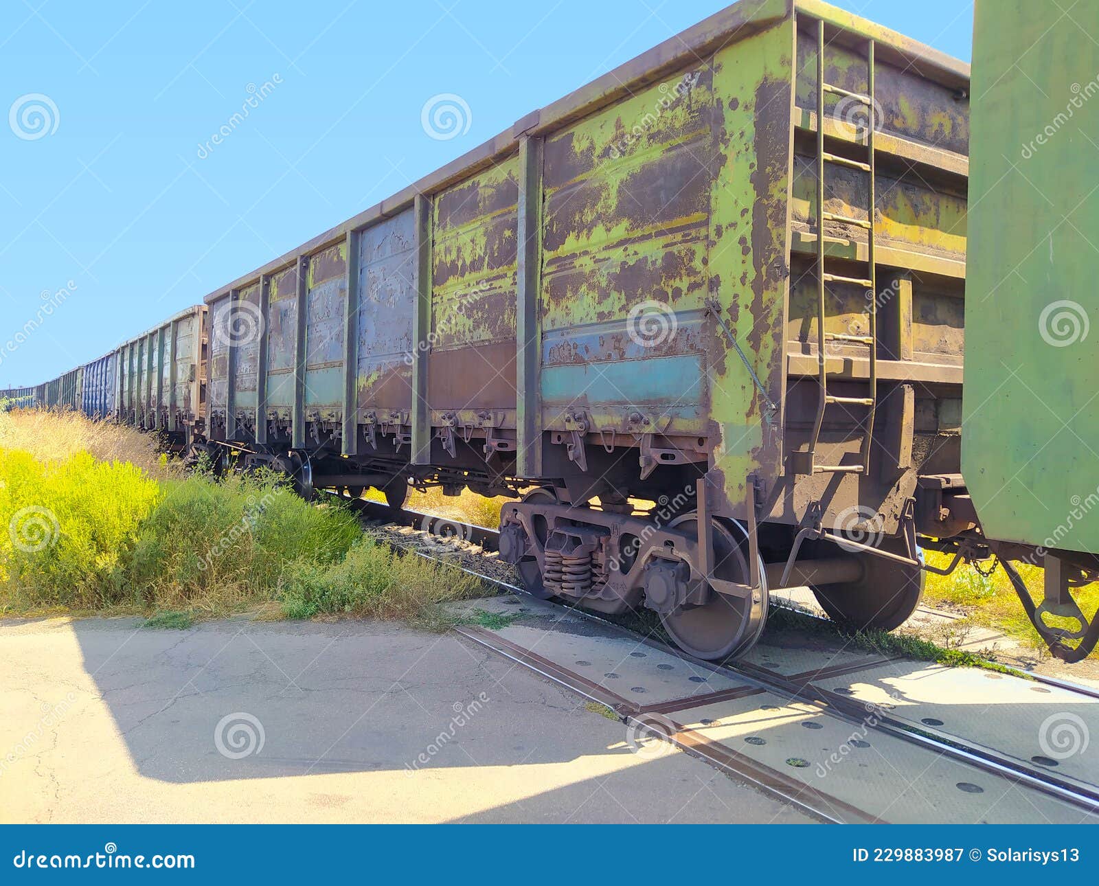 Vintage Image of the Empty Freight Train Departs from Jasper Station ...