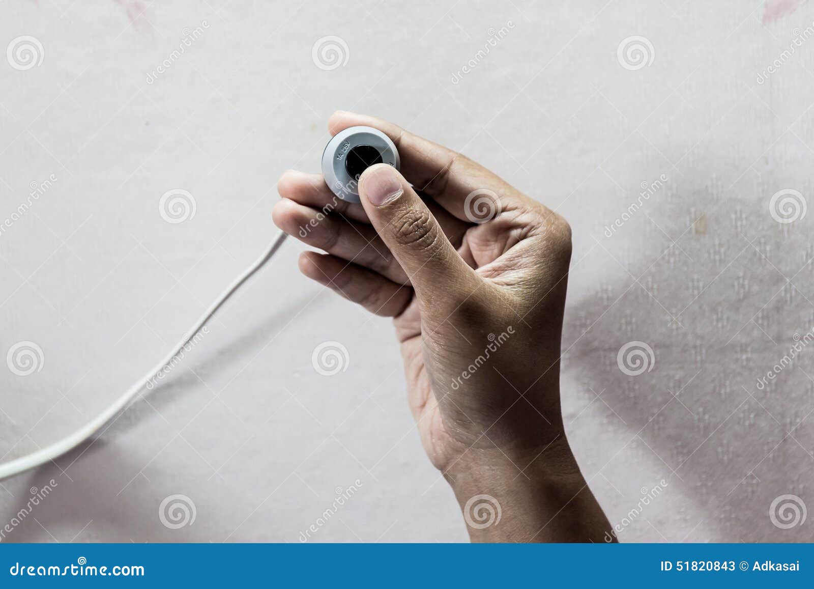 Vintage Image of Putting Finger on a Switch Stock Image - Image of ...