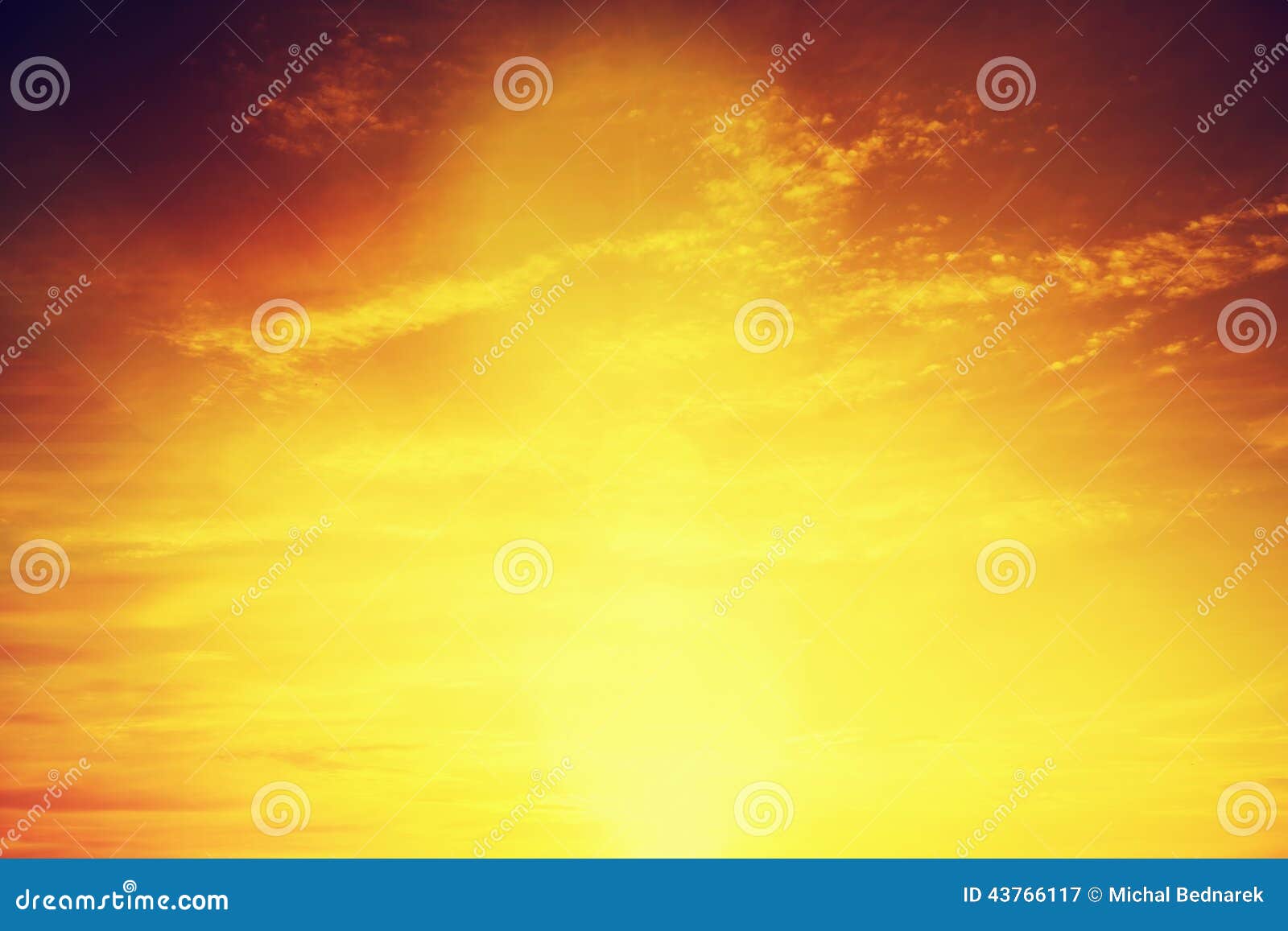 Vintage Image Of Sunset Sky With Dark Dramatic Clouds. Background ...