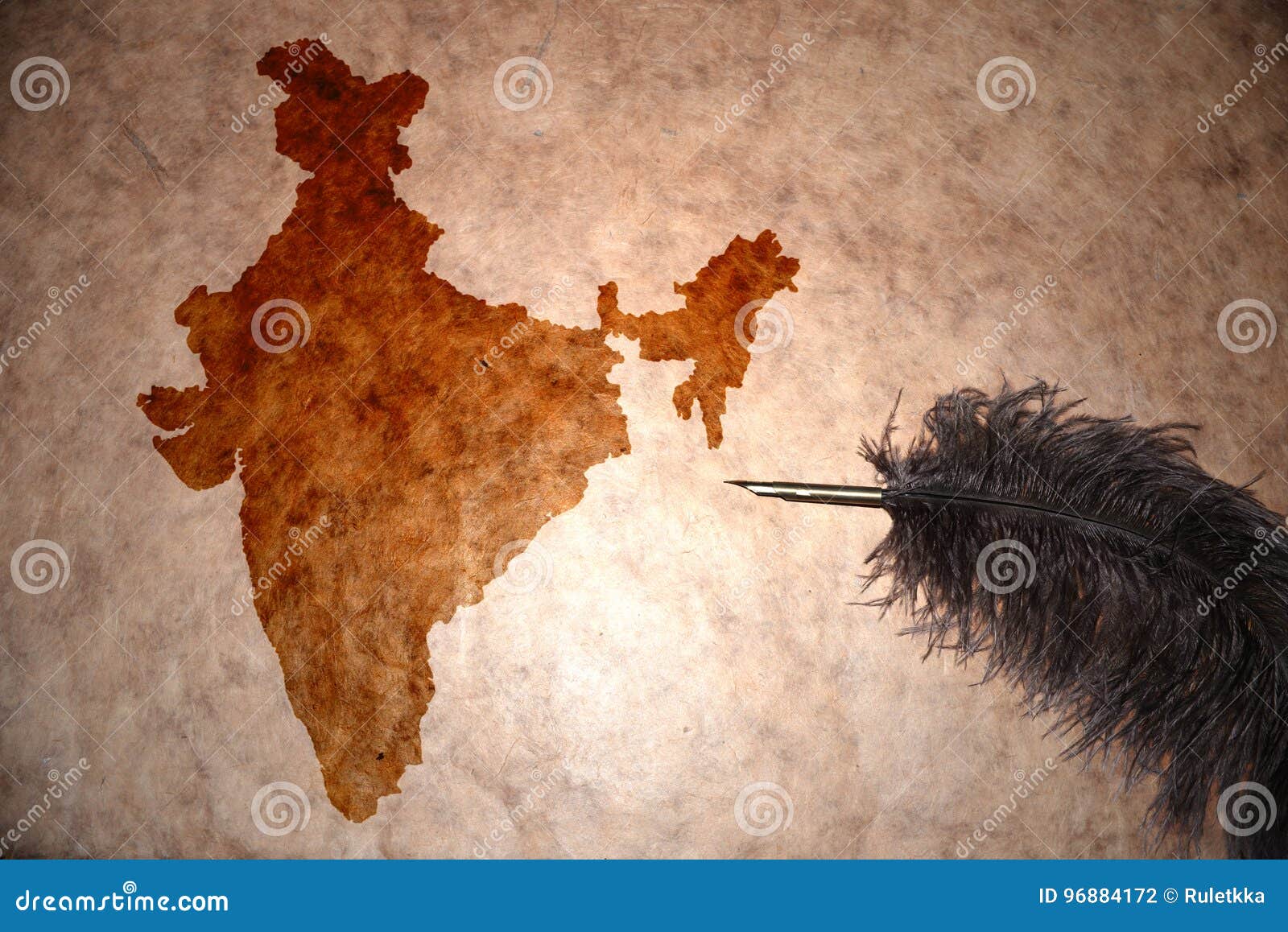 Vintage India map stock photo. Image of look, geography - 96884172