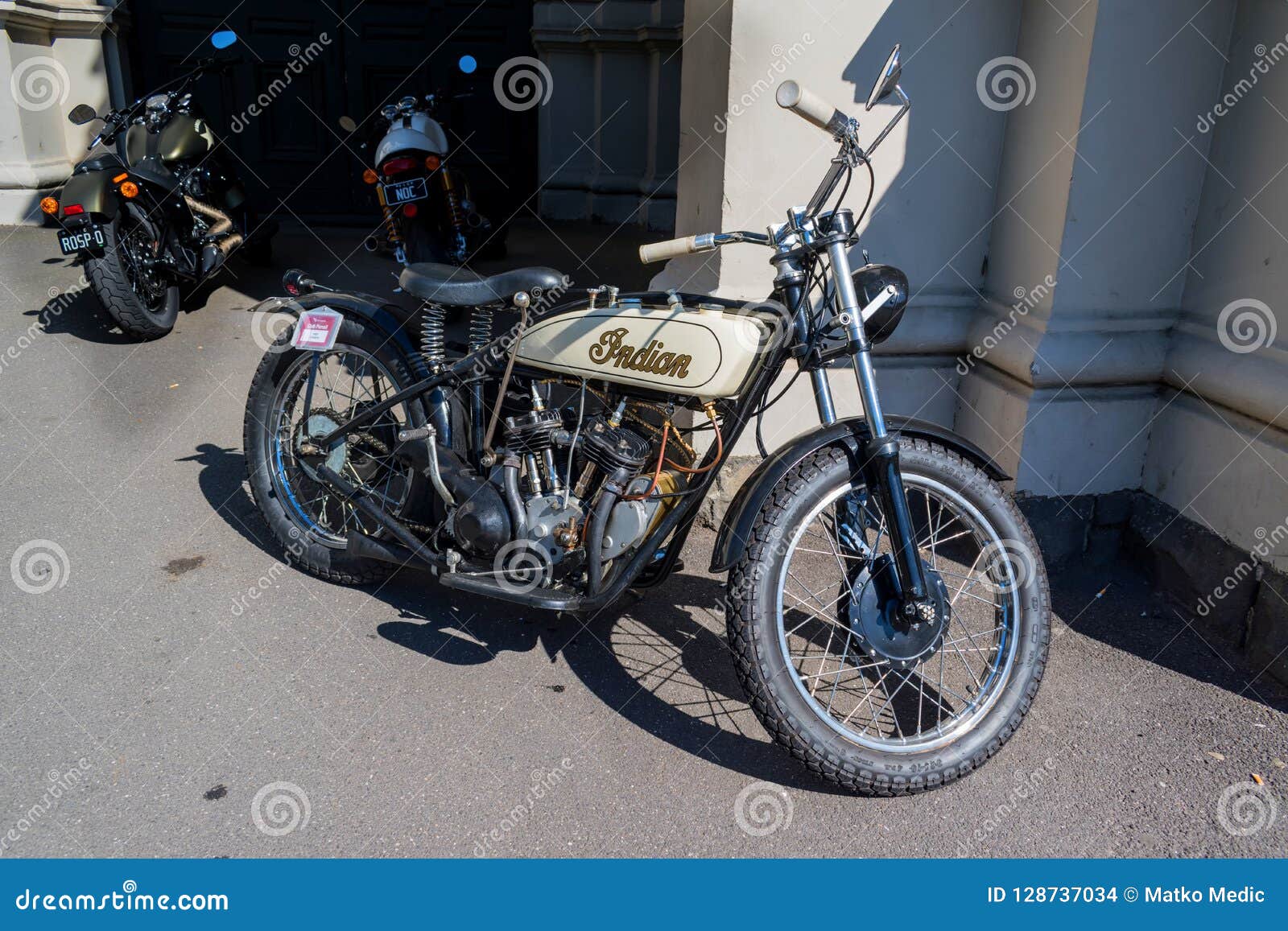 Vintage Indian Motorcycle at Motorclassica Editorial Stock Image ...