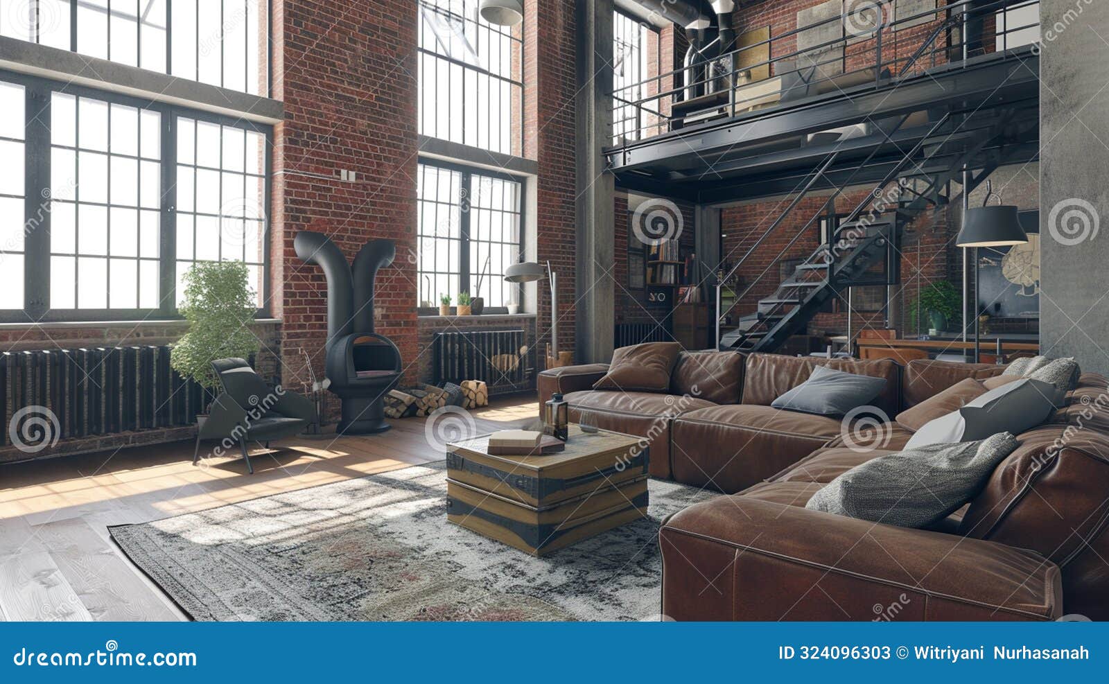 Vintage Industrial Loft: A Vintage Industrial Loft With Exposed Brick ...