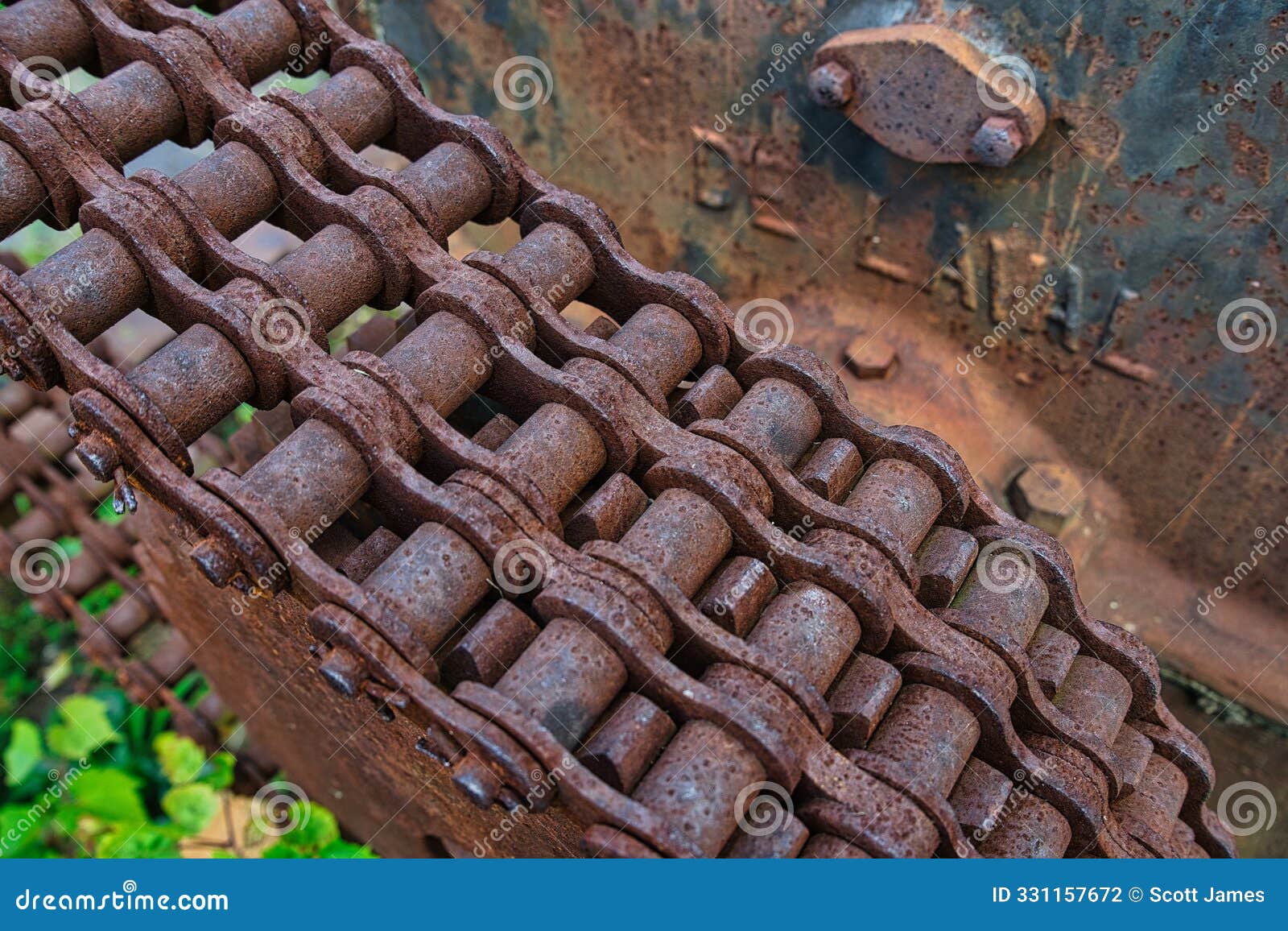 Chain Drive Of Rotation Of A Wheel Of A Tractor. Brake Mechanism ...