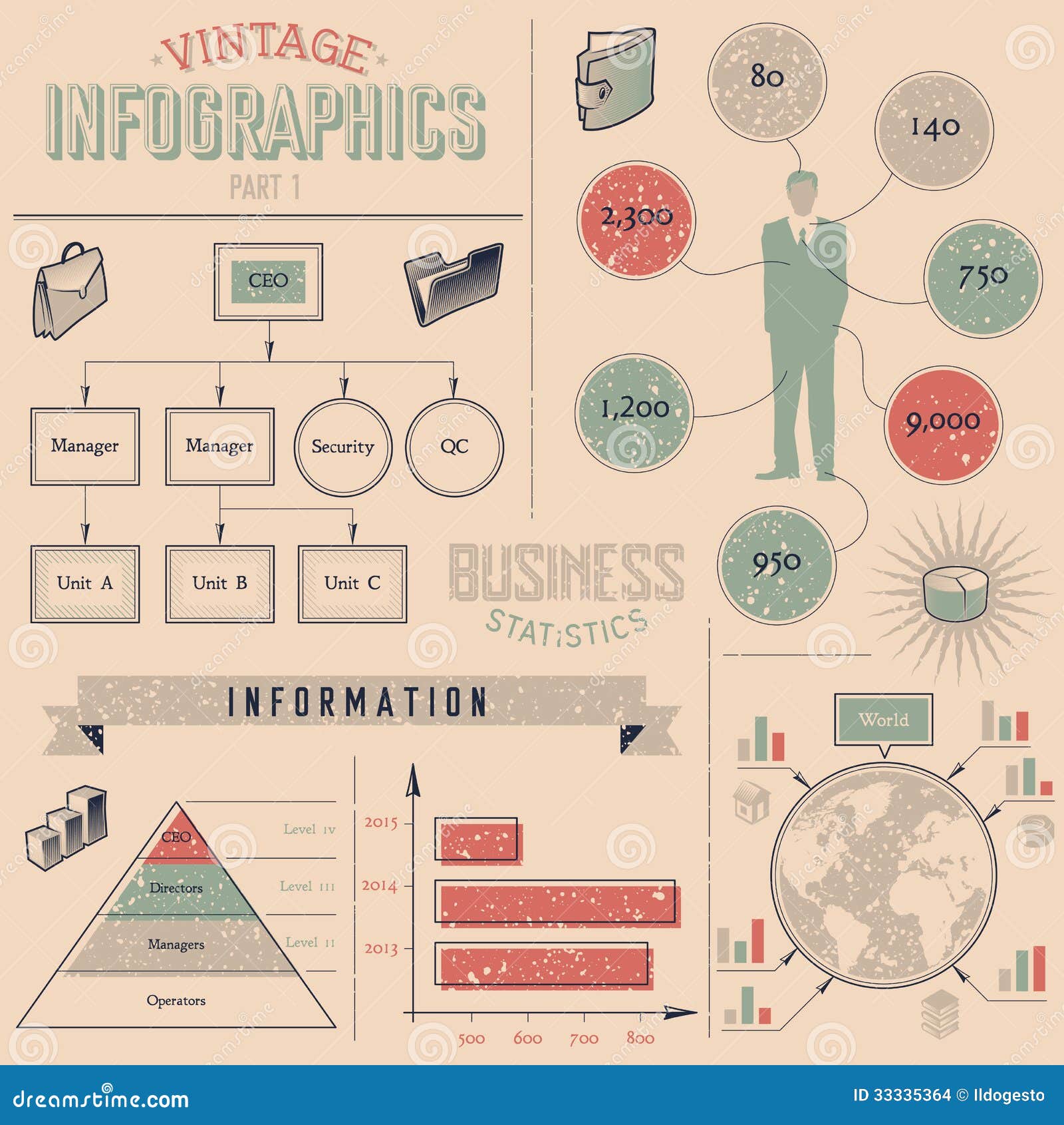 Vintage Infographics Design Elements Stock Vector - Illustration of ...
