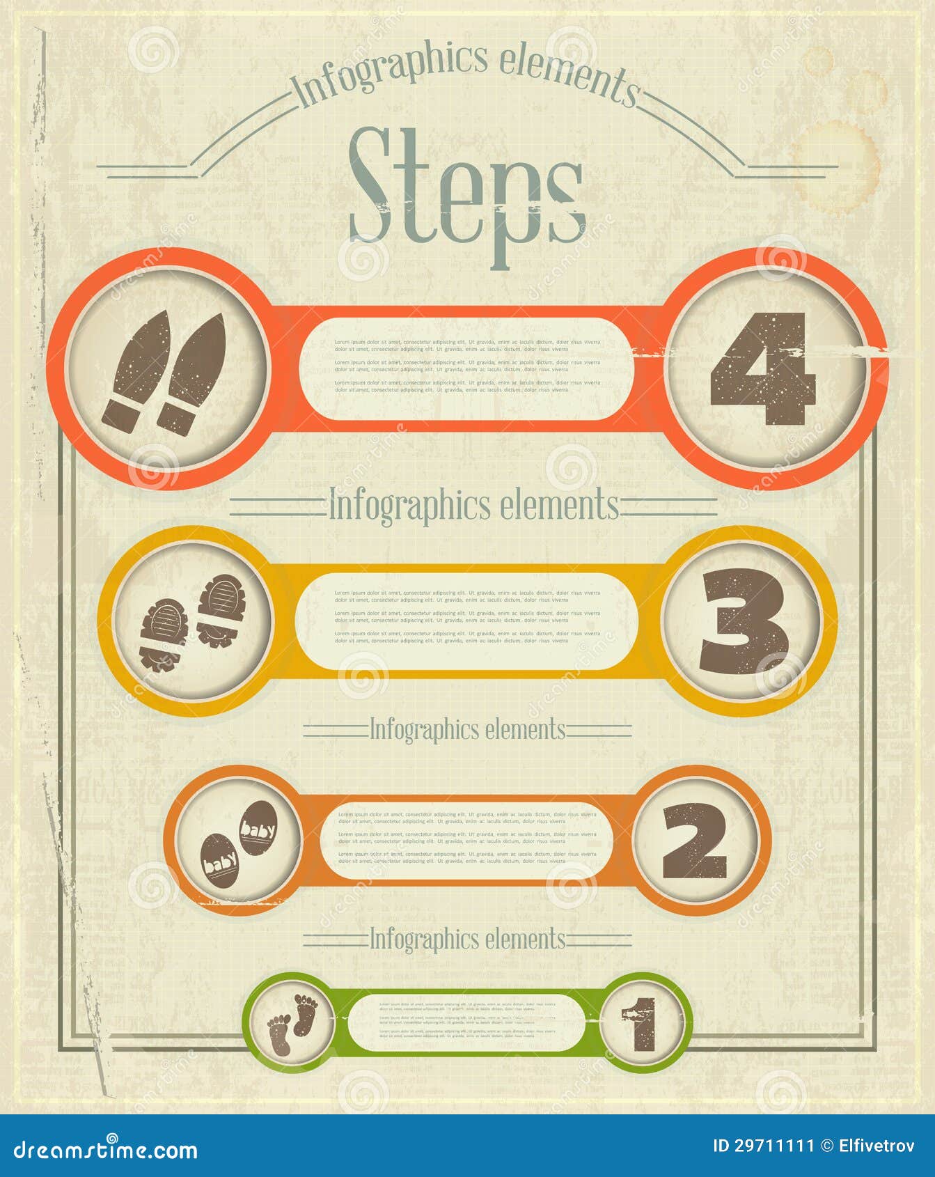 Vintage Infographics Design Stock Vector - Illustration of information ...