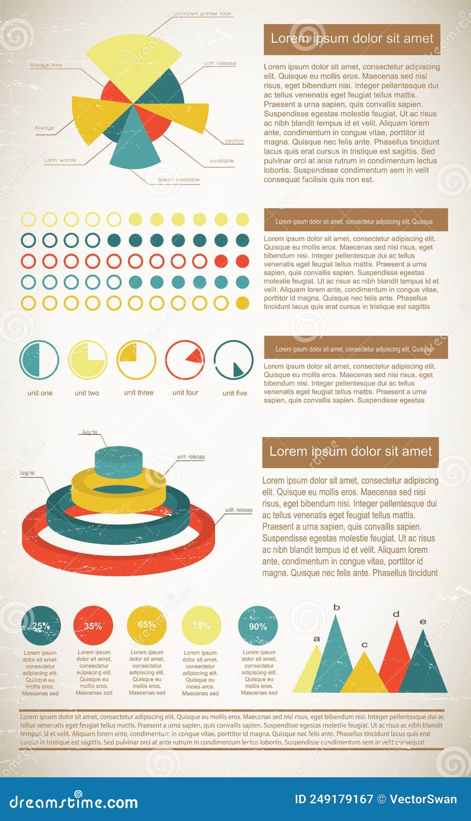 Vintage Infographics Elements Stock Vector - Illustration of chart ...