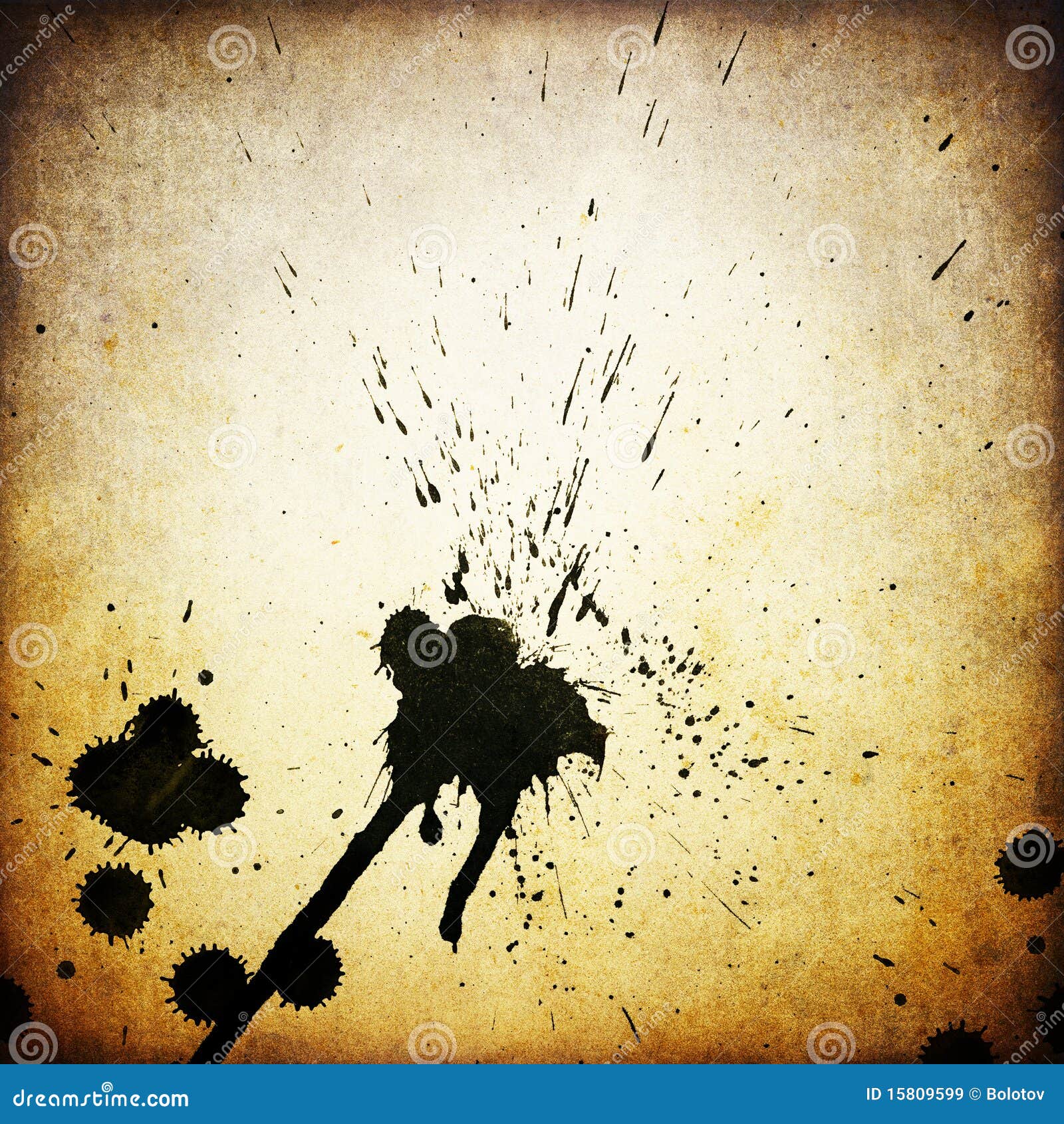 Vintage Ink Stained Background. Stock Illustration - Illustration of ...