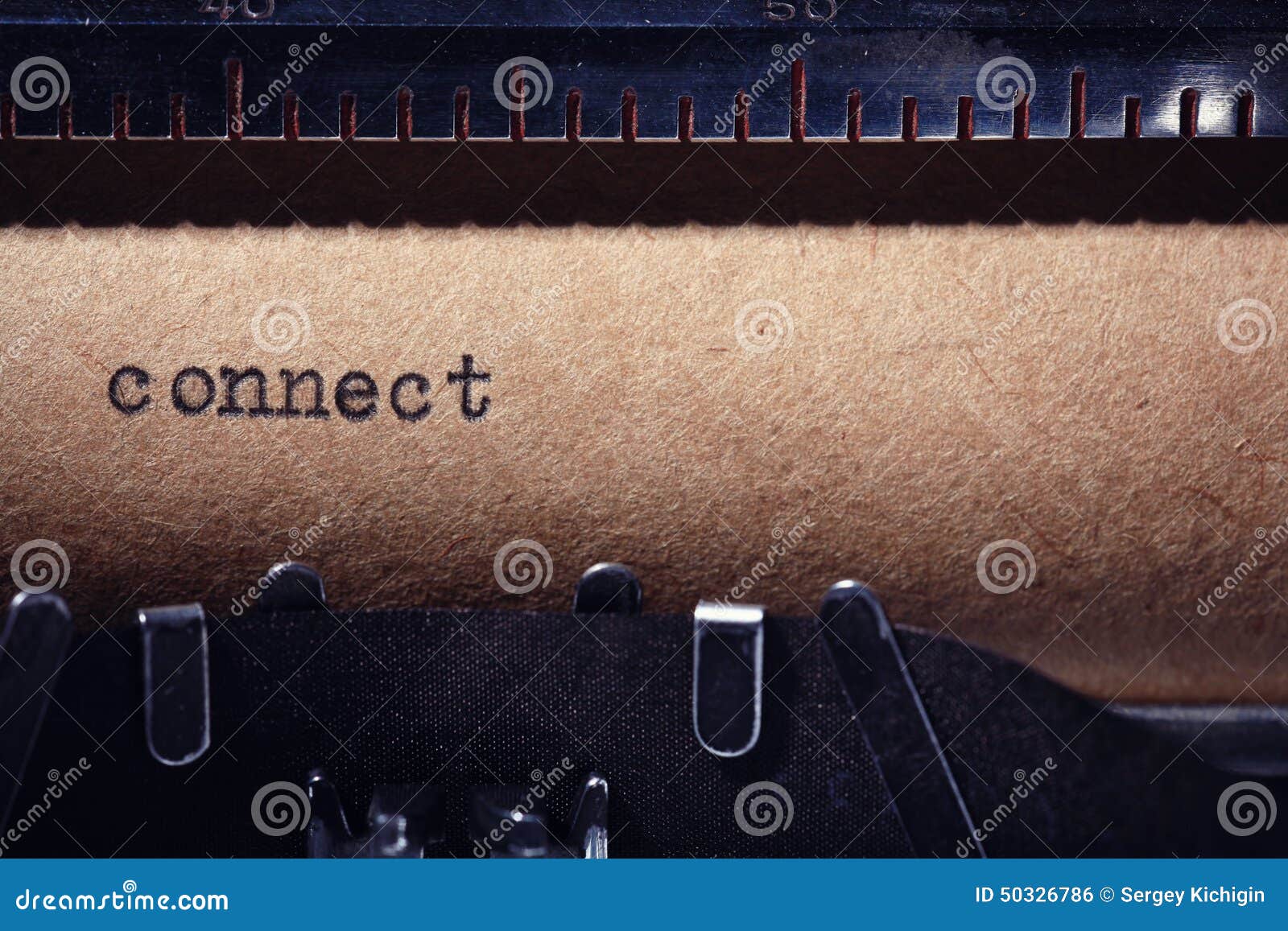 Vintage Inscription Made by Typewriter Stock Photo - Image of closeup ...