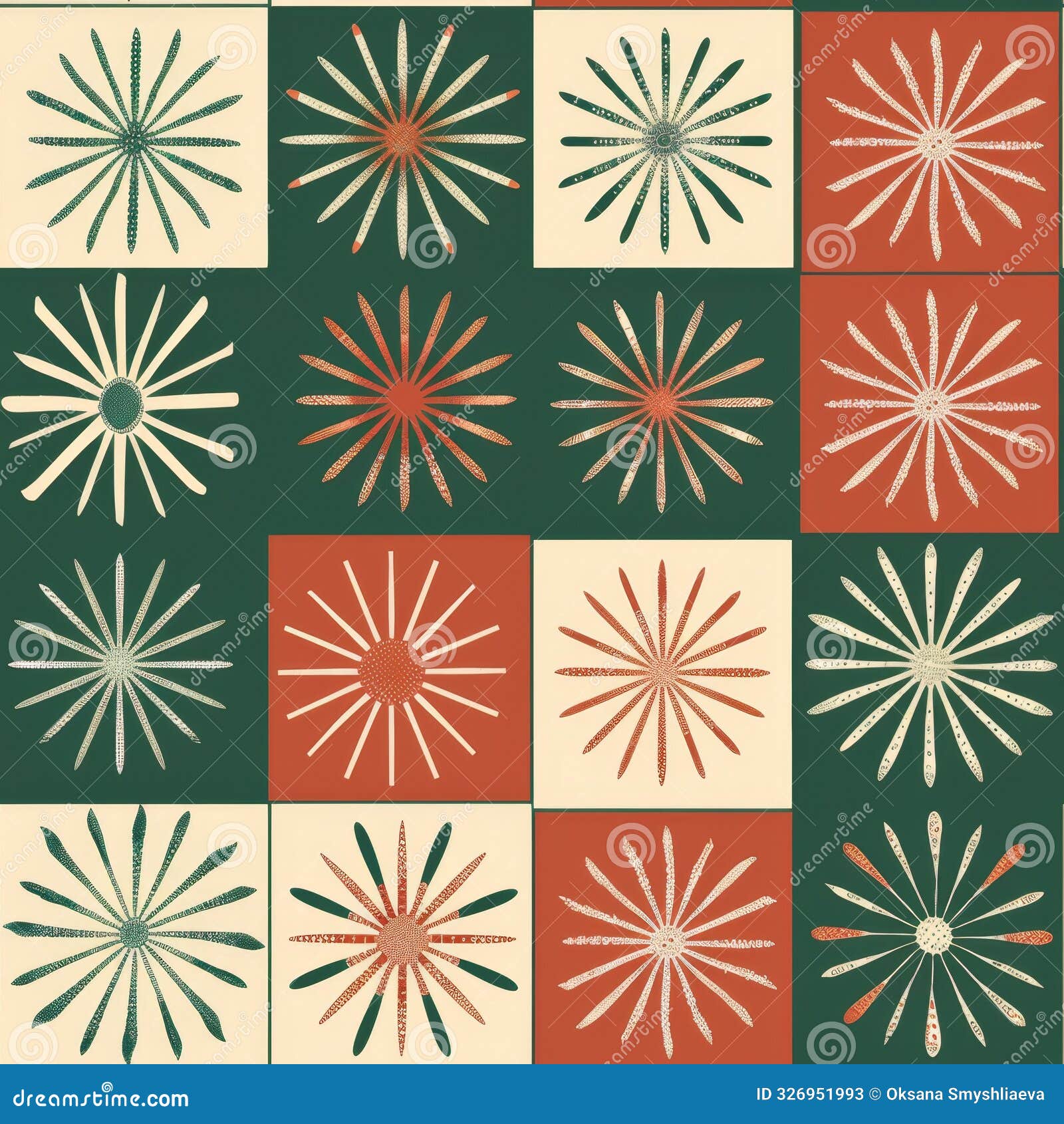 Vintage-Inspired Geometric Starburst Pattern Collection Stock Image ...