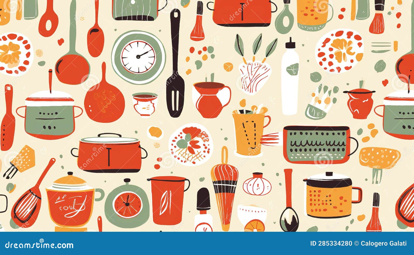 A Vintage Inspired Kitchen Stuff Poster, Ai Generated Image Stock ...