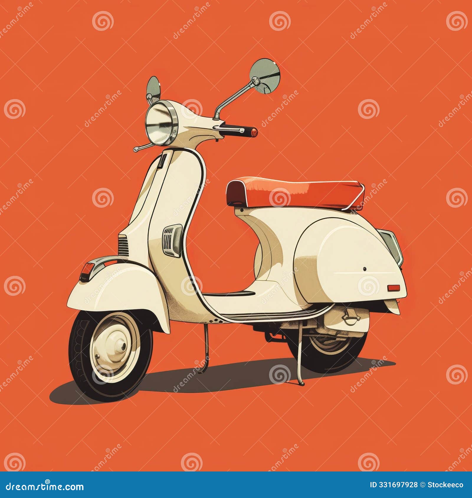 Vintage Motorcycle Ad Posters with Classic Italian Style Designs Stock ...