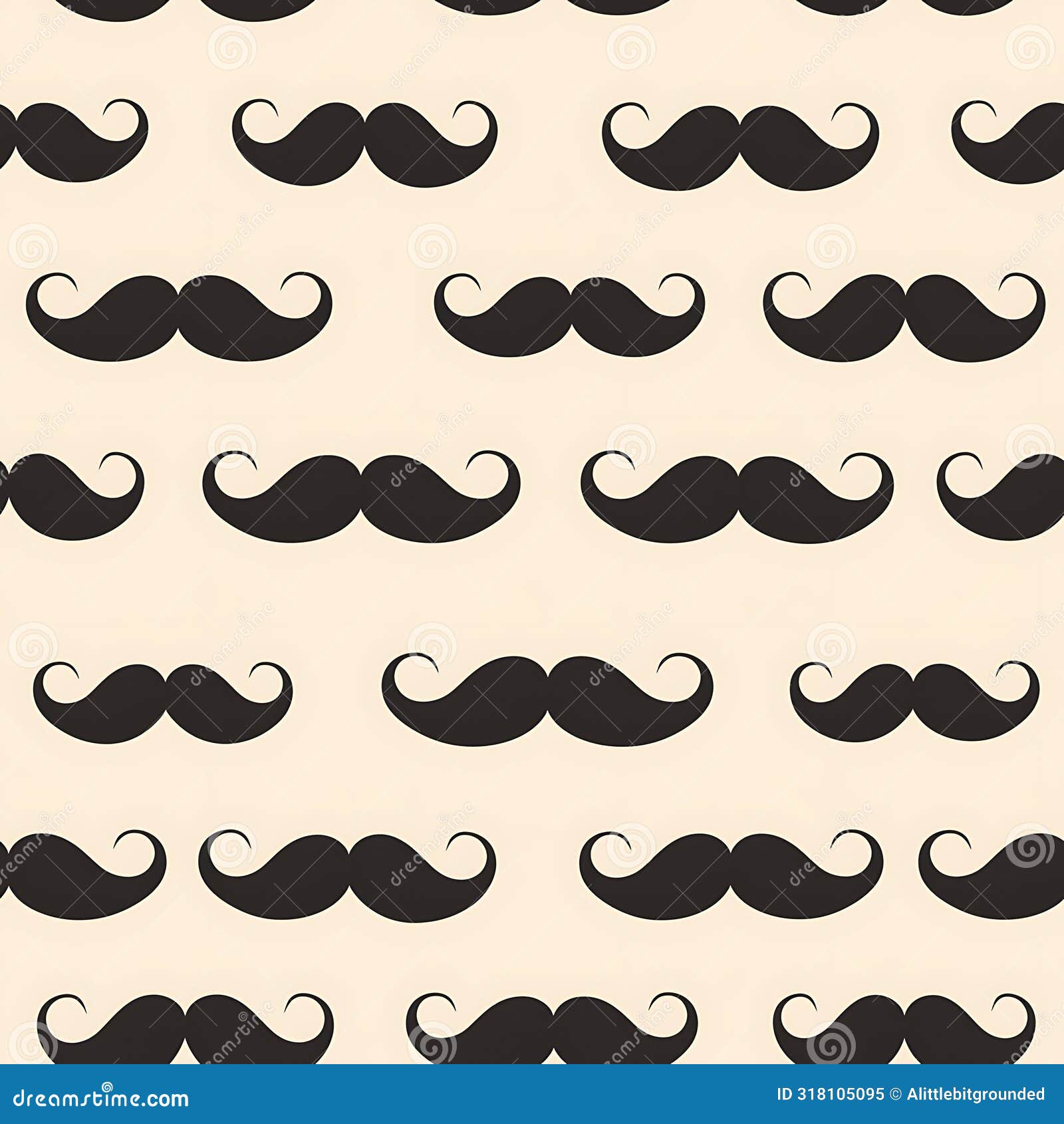 Vintage Inspired Moustache Repeating Pattern Stock Illustration ...