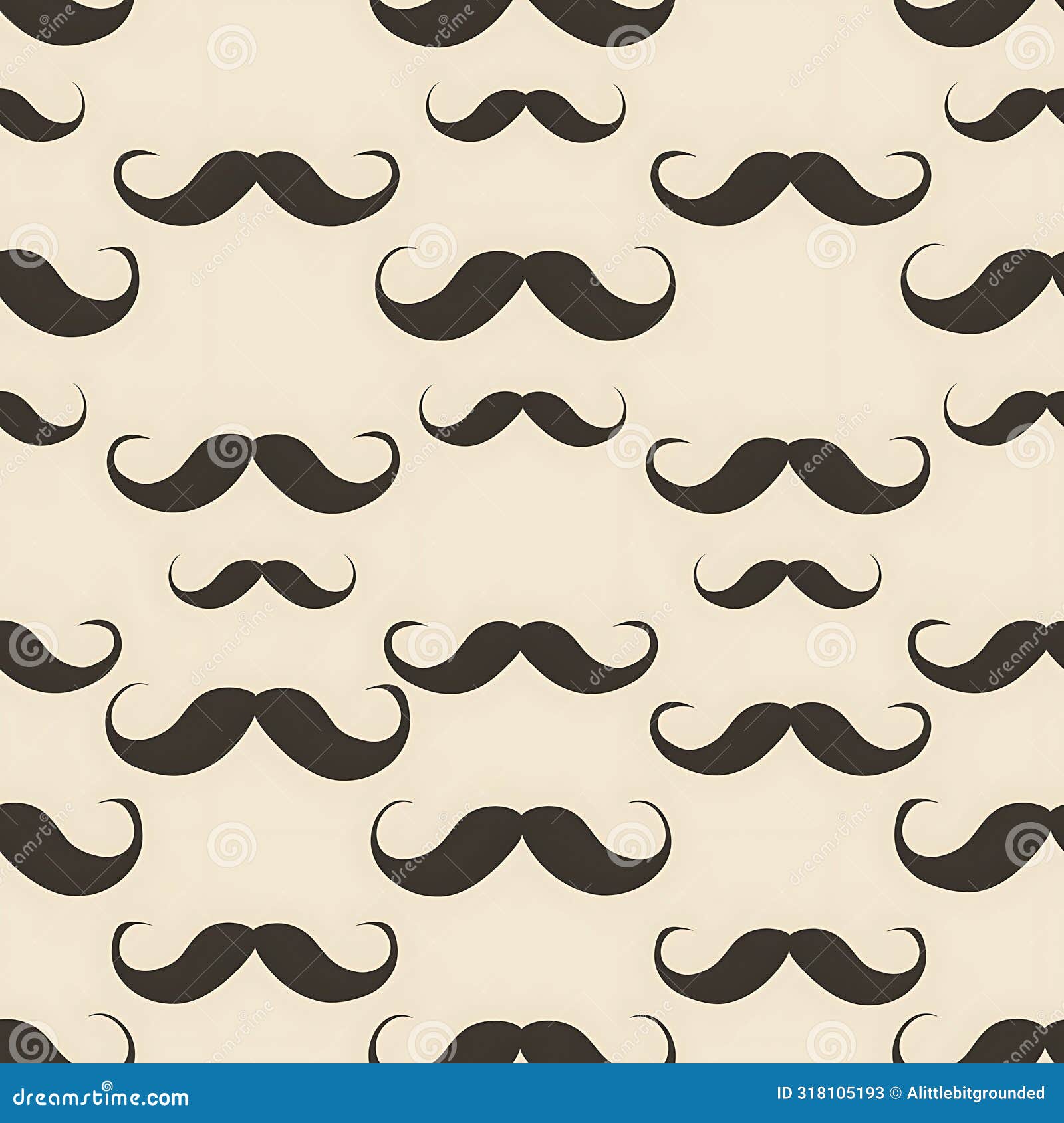 Vintage Inspired Moustache Repeating Pattern Stock Illustration ...