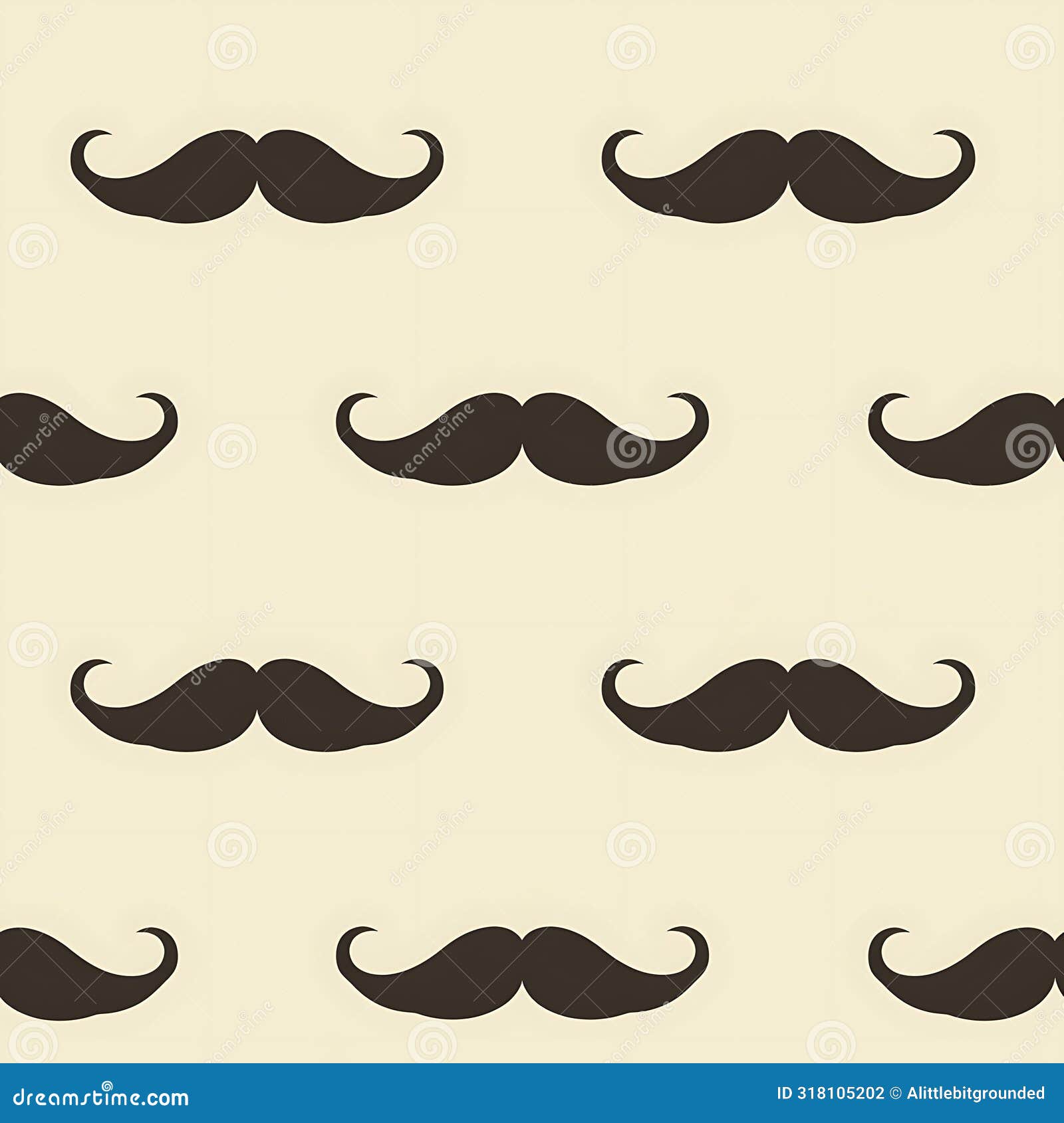 Vintage Inspired Moustache Repeating Pattern Stock Illustration ...