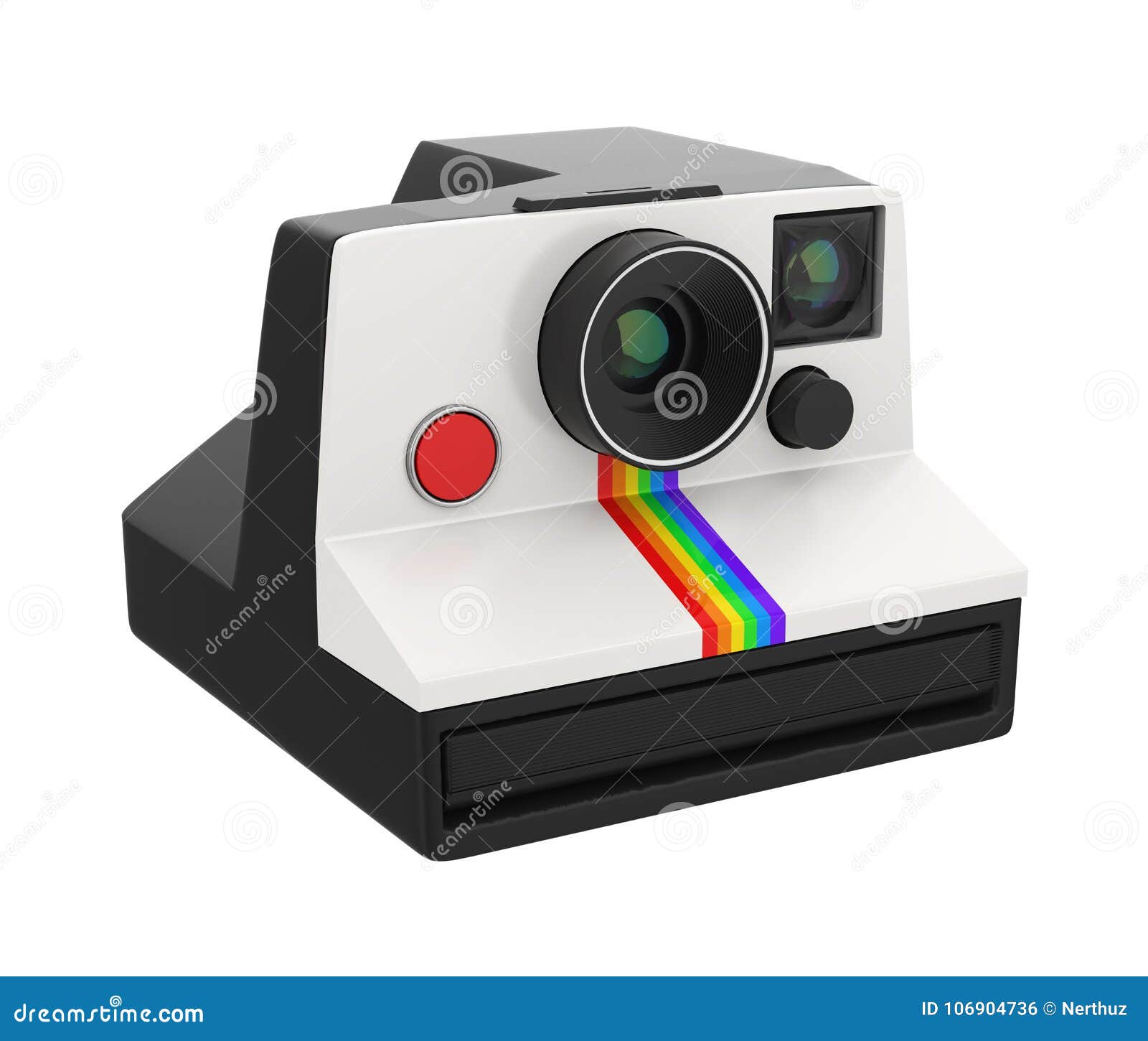 Vintage Instant Camera Isolated Stock Illustration - Illustration of ...