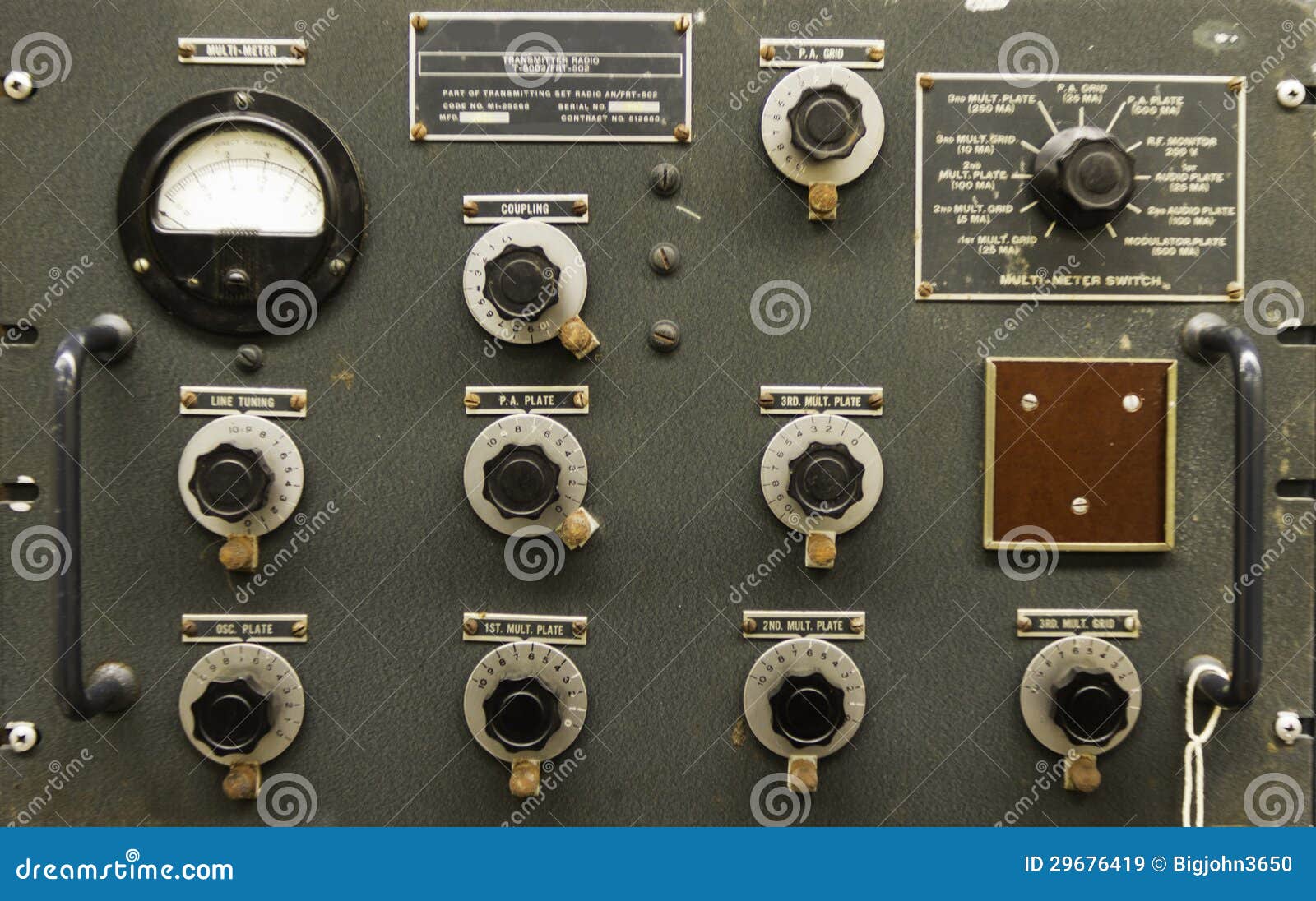 Vintage instrument panel stock image. Image of mechanism - 29676419