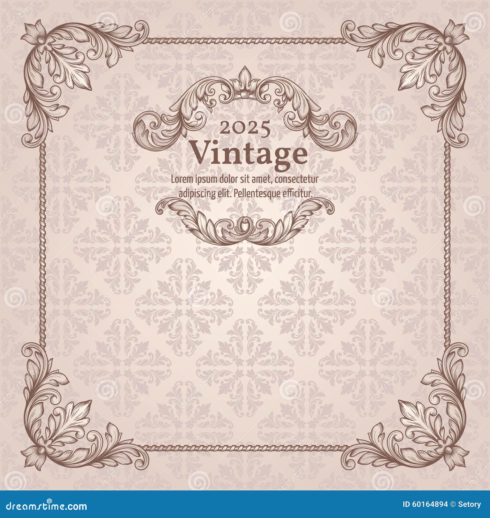 Vintage Invitation Border and Frame Template Stock Vector ...