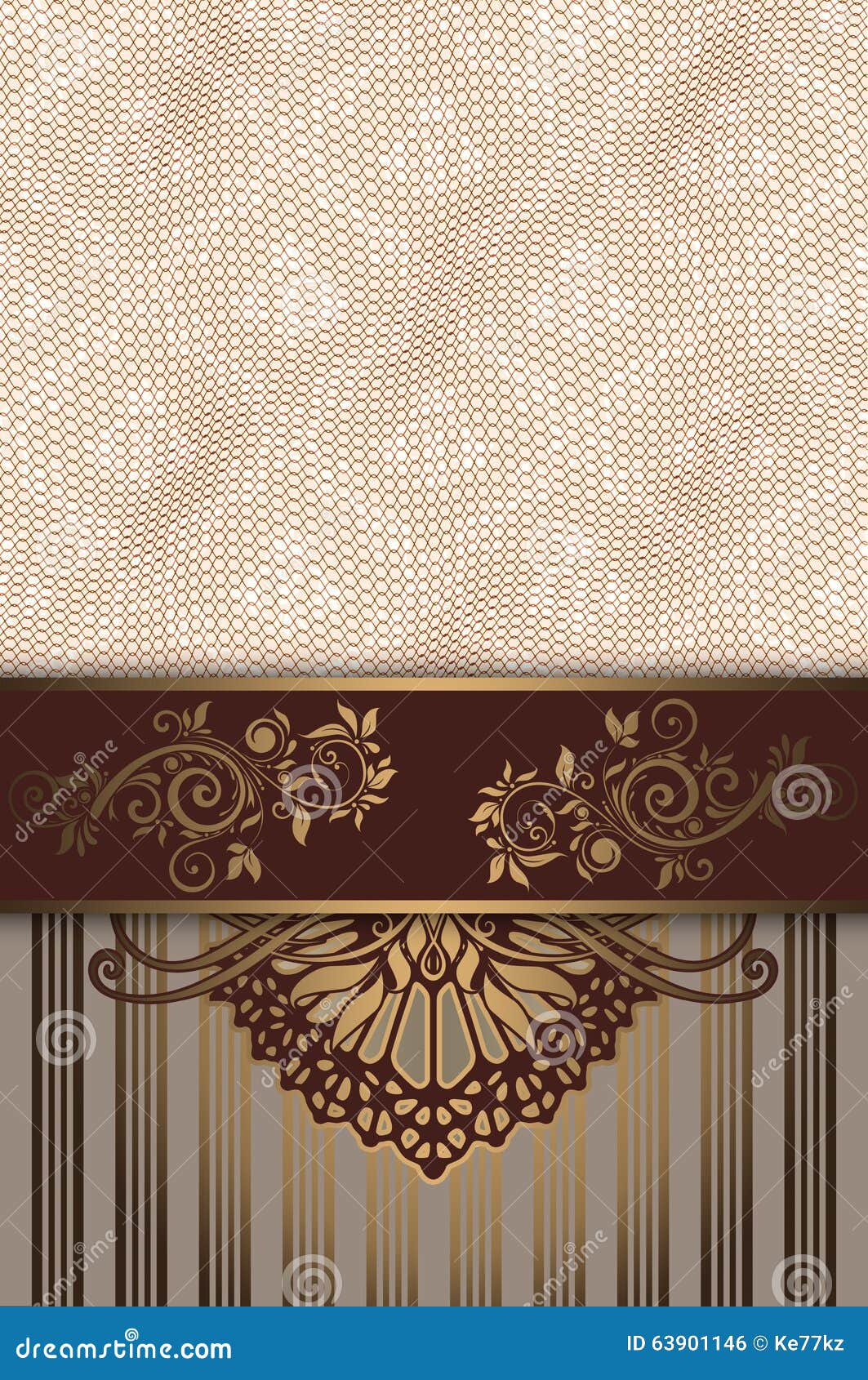 Vintage Invitation Card Design. Stock Illustration - Illustration of ...