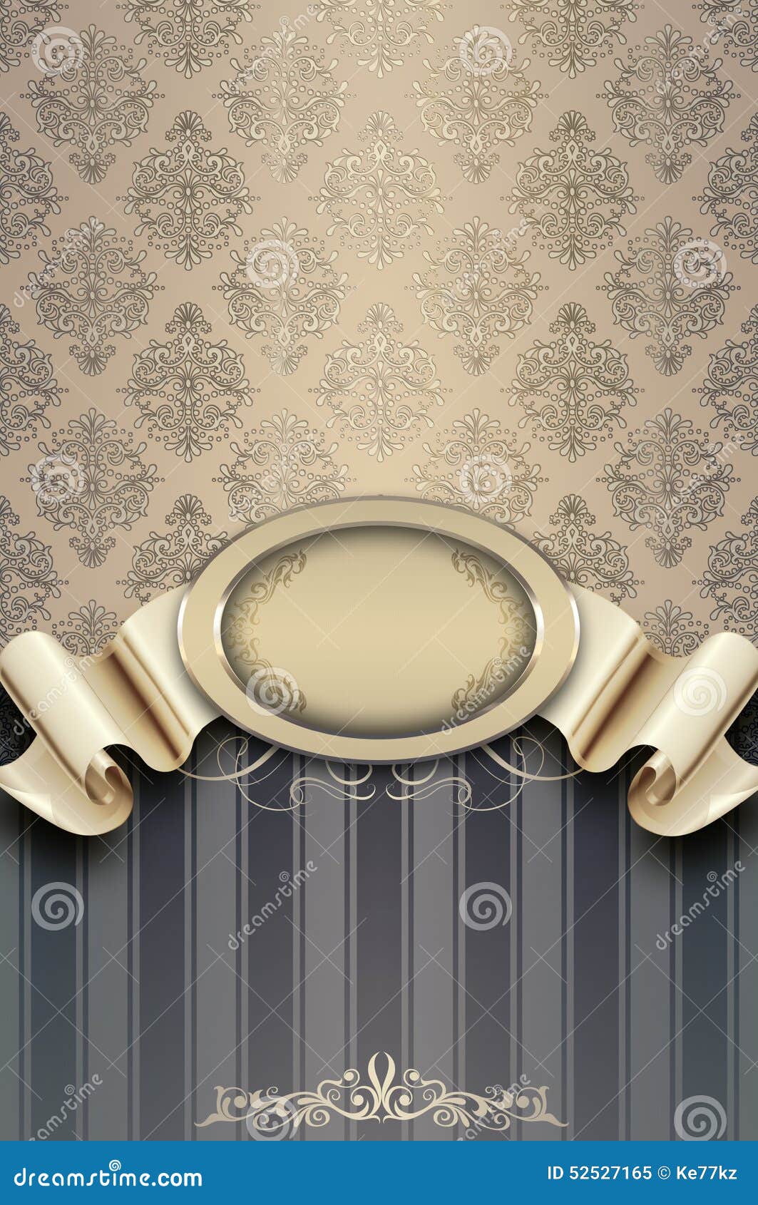 Vintage Invitation Template. Stock Illustration - Illustration of ...