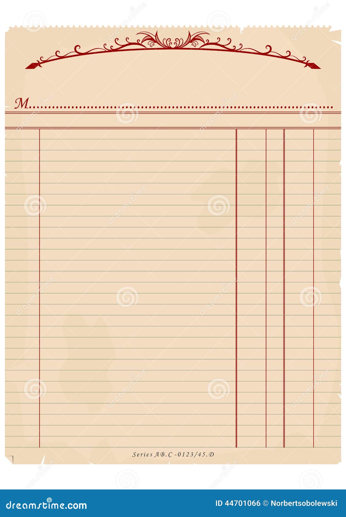 Vintage Invoice Vector Illustration | CartoonDealer.com #44701066