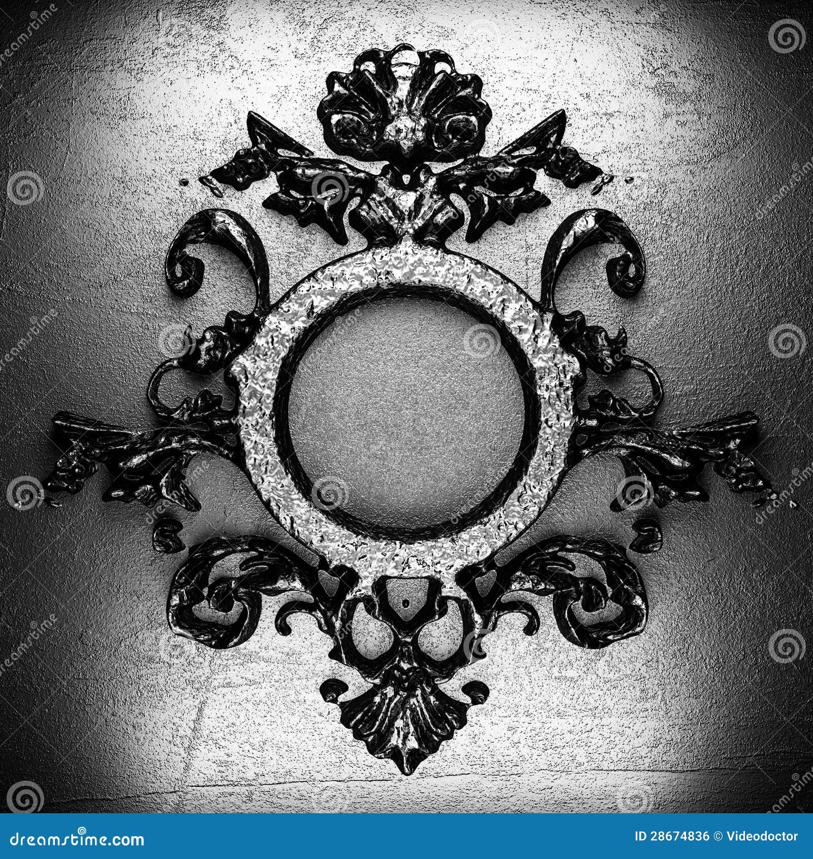 Vintage iron frame stock illustration. Illustration of baroque - 28674836