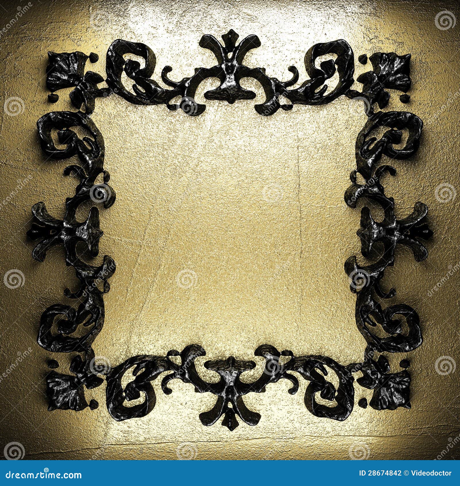 Vintage iron frame stock illustration. Illustration of ancient - 28674842