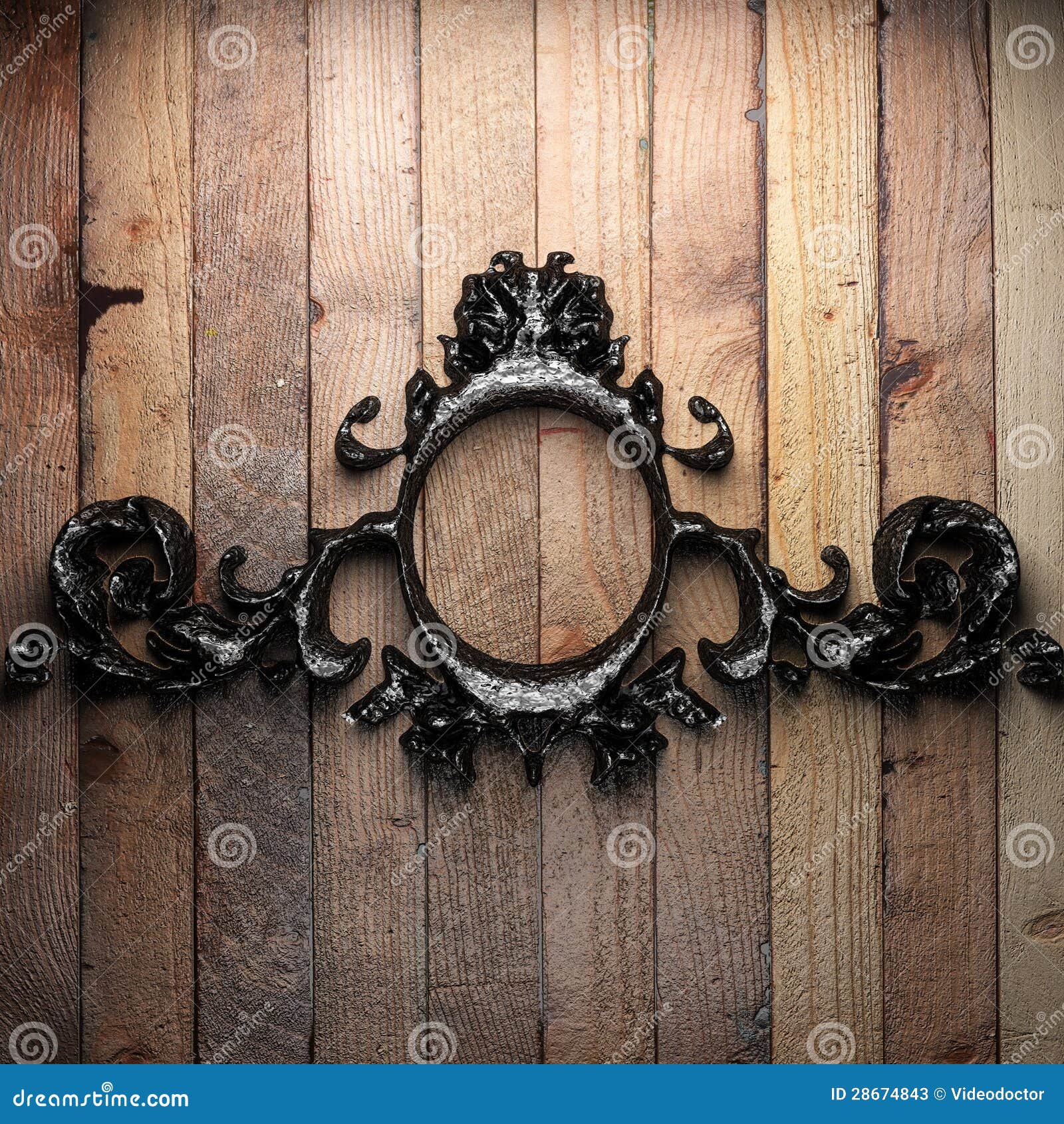 Vintage iron frame stock illustration. Illustration of banner - 28674843