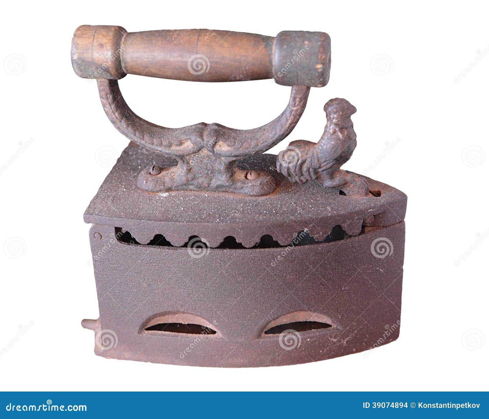 Vintage iron isolated stock photo. Image of heat, corrosion - 39074894