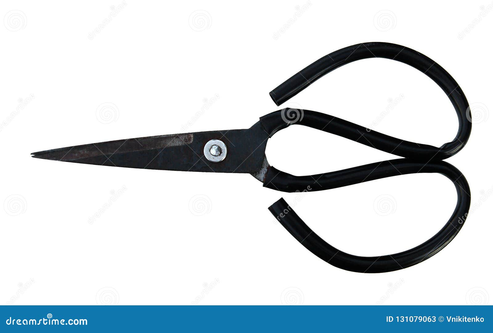 Vintage iron scissors stock image. Image of edge, scissors - 131079063