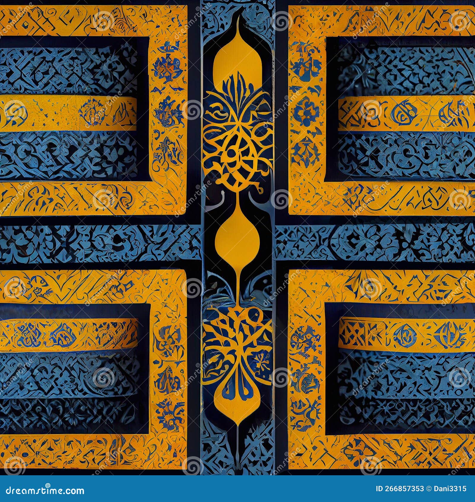 Vintage Islamic Tile Pattern Background Stock Illustration ...