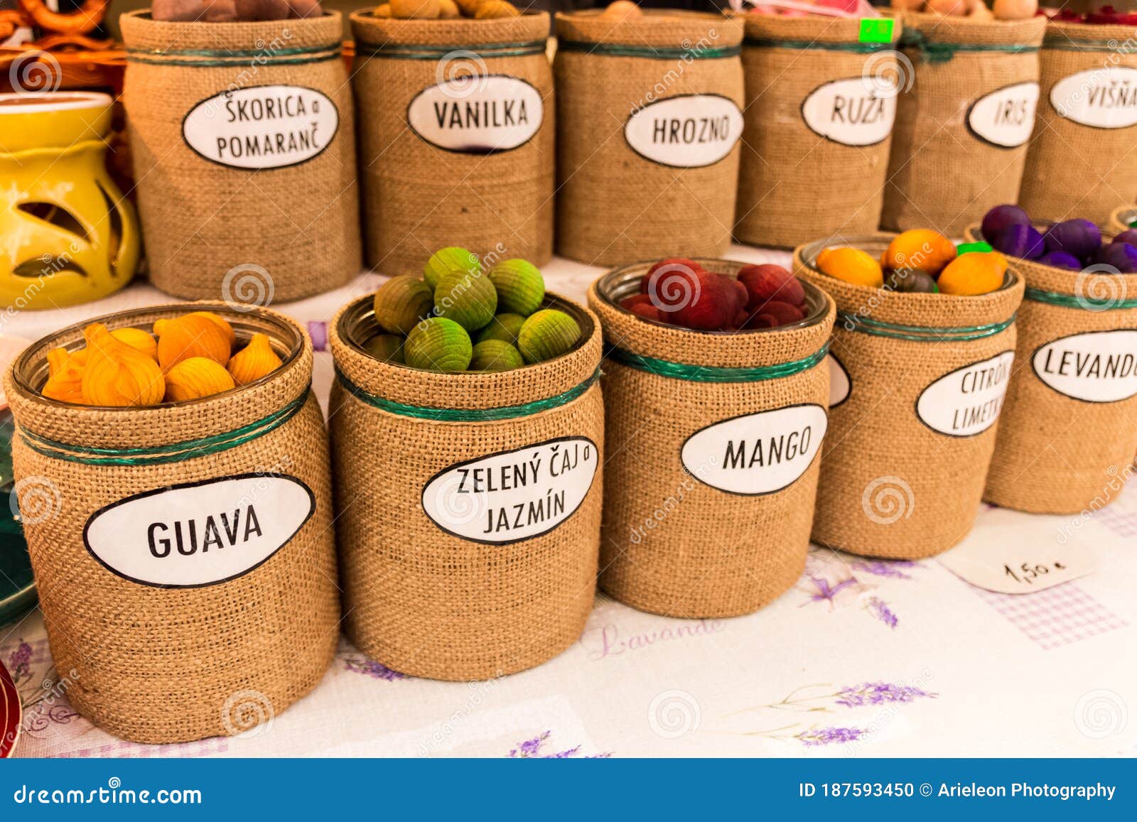 Vintage Jars with Different Flavours Stock Photo - Image of asian ...