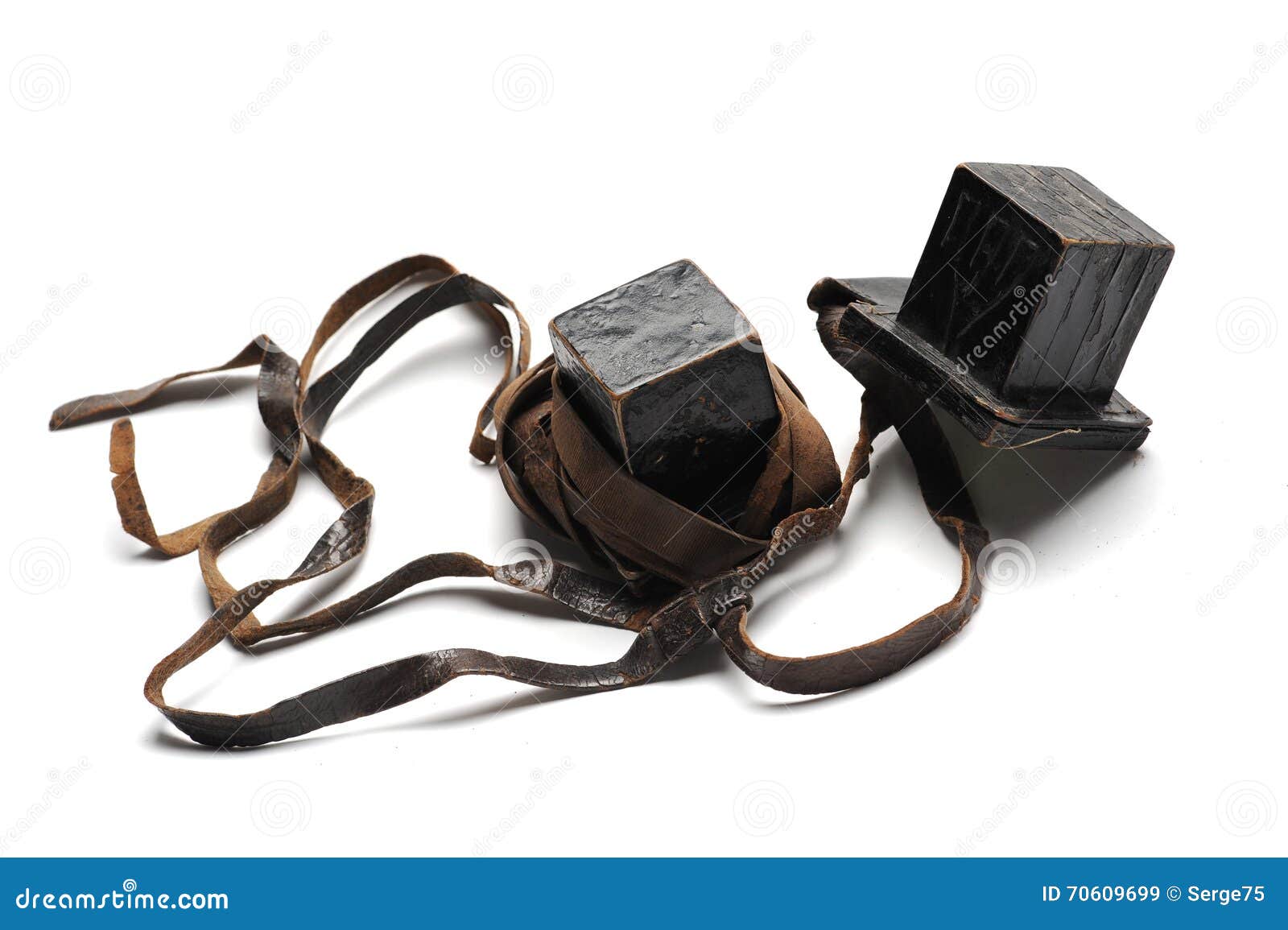 Vintage jewish tefillin stock image. Image of judaism - 70609699