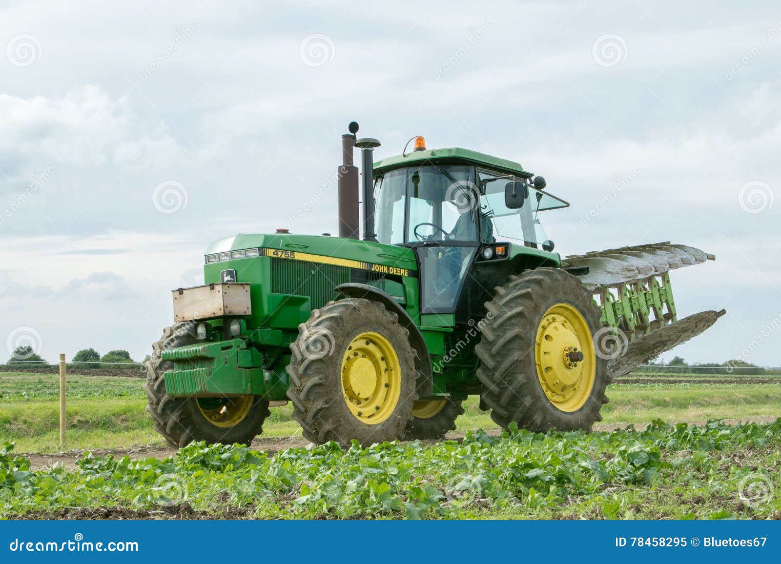 Vintage John Deere Tractor Pulling a Plough Editorial Image - Image of ...