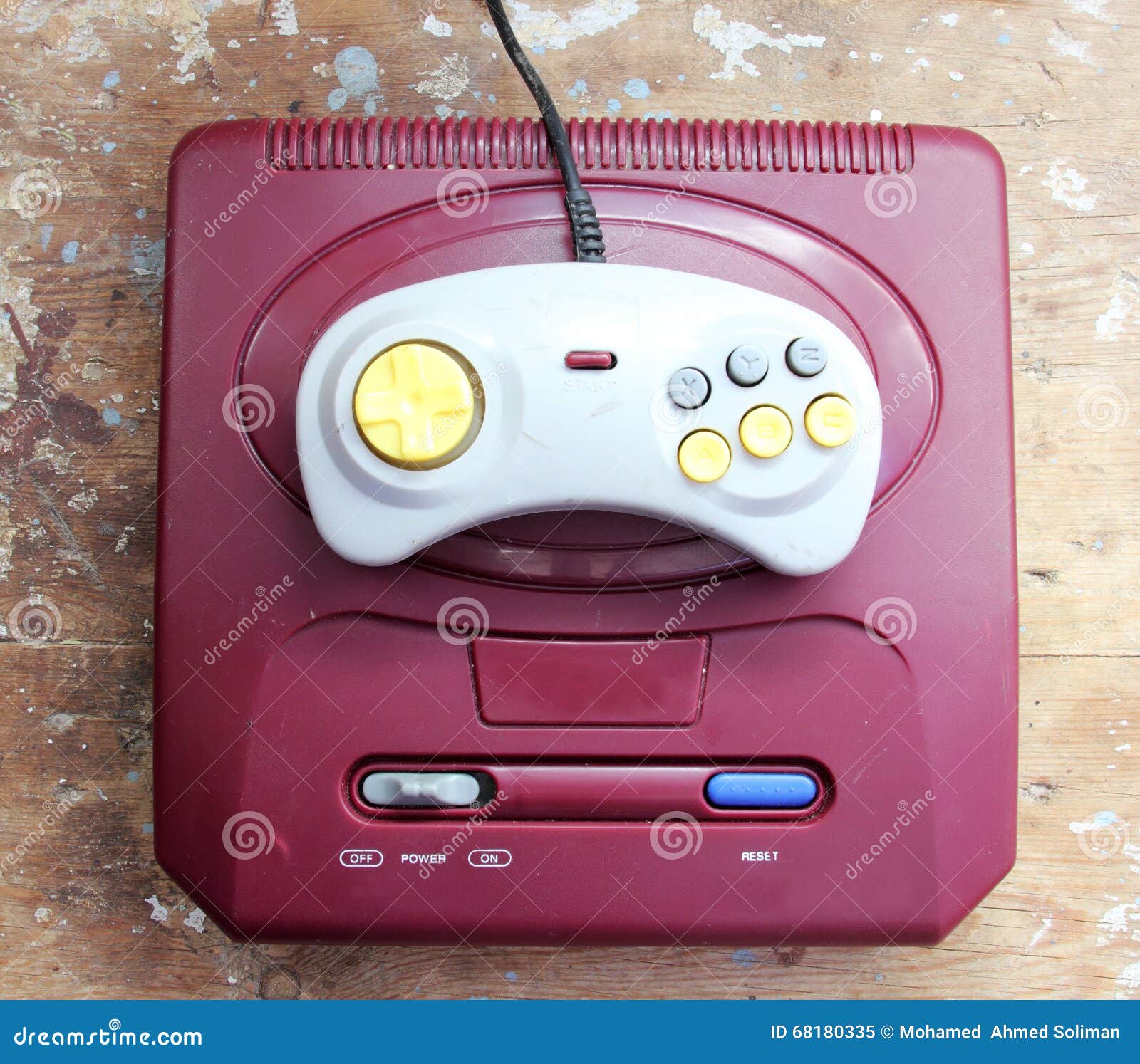 Vintage Joystick Controller With CRT Monitor Stock Photo ...