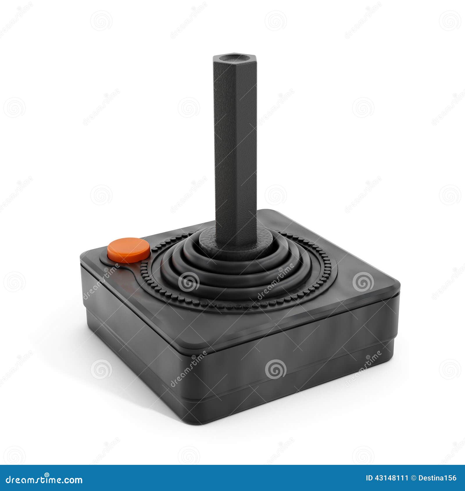 Vintage Joystick Controller With CRT Monitor Stock Photo ...
